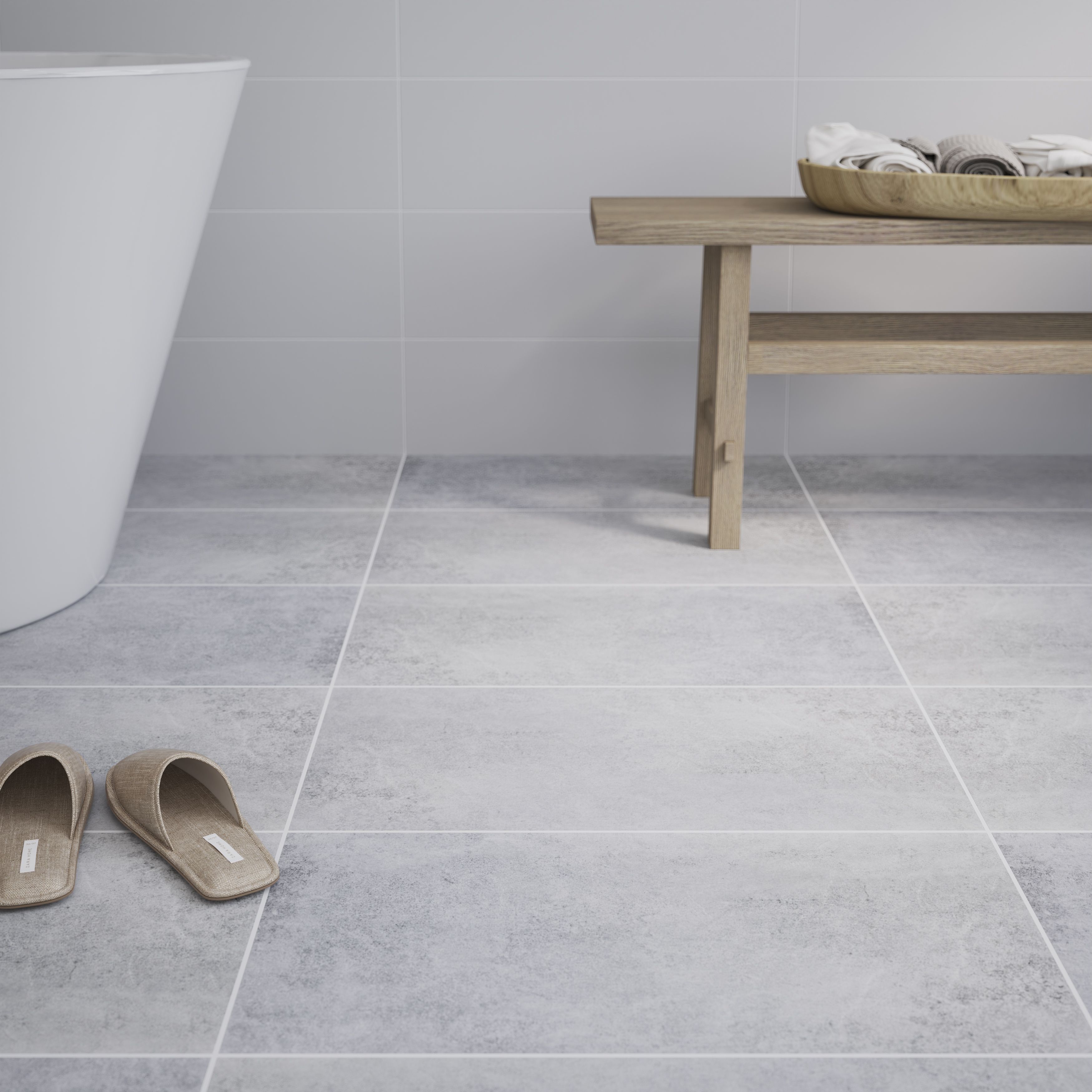 Lofthouse Grey Matt Stone effect Ceramic Indoor Wall & floor Tile, Pack ...