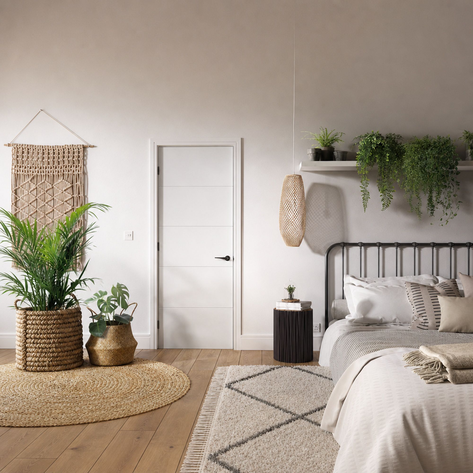 LPD Santandor Unglazed Modern White Internal Chipboard Door, (H)1981mm ...