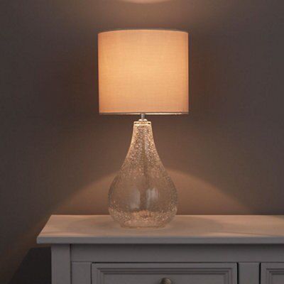 Lucania Matt Clear LED Table lamp | DIY at B&Q