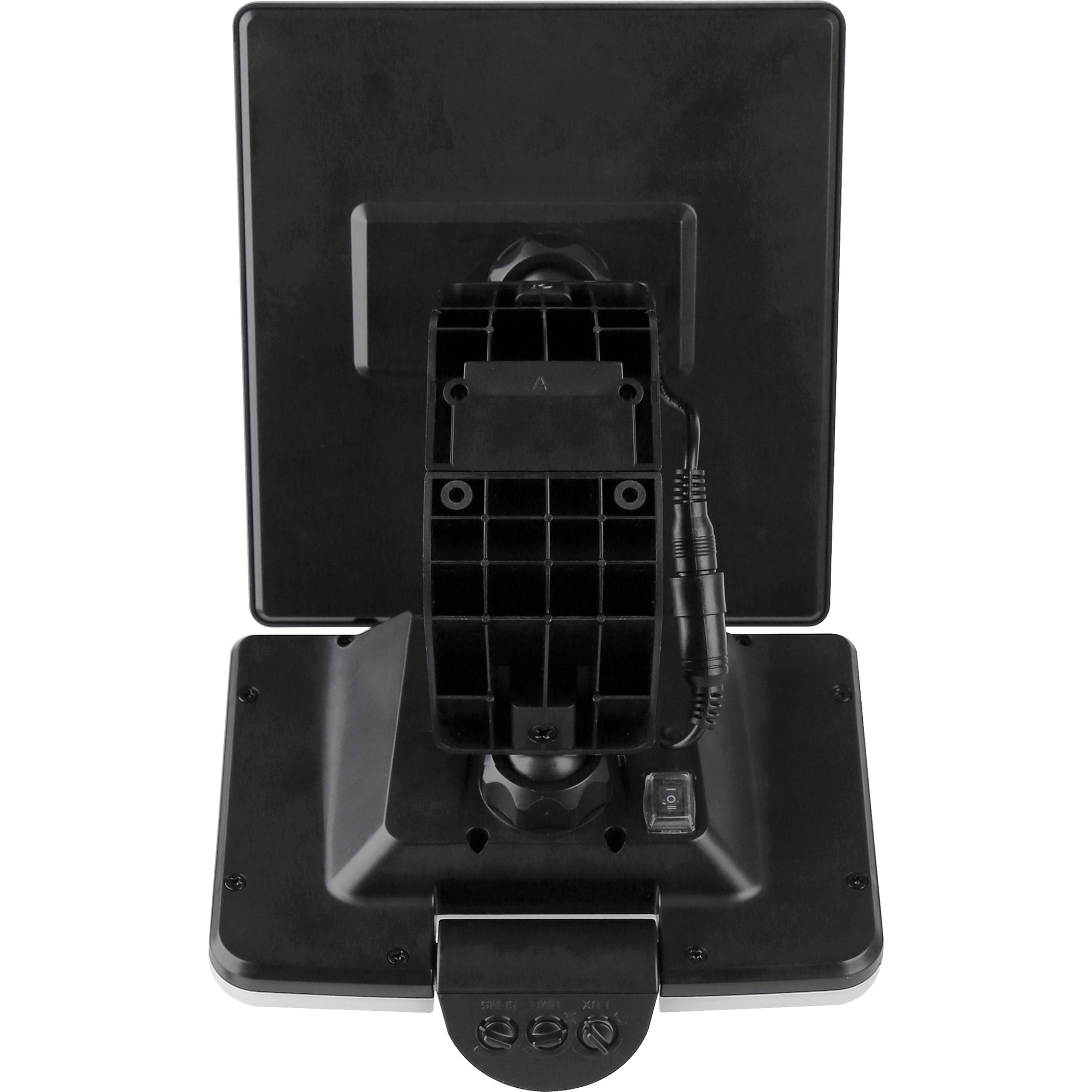 Luceco Adjustable Black Solar-powered Integrated LED 8W PIR With motion ...