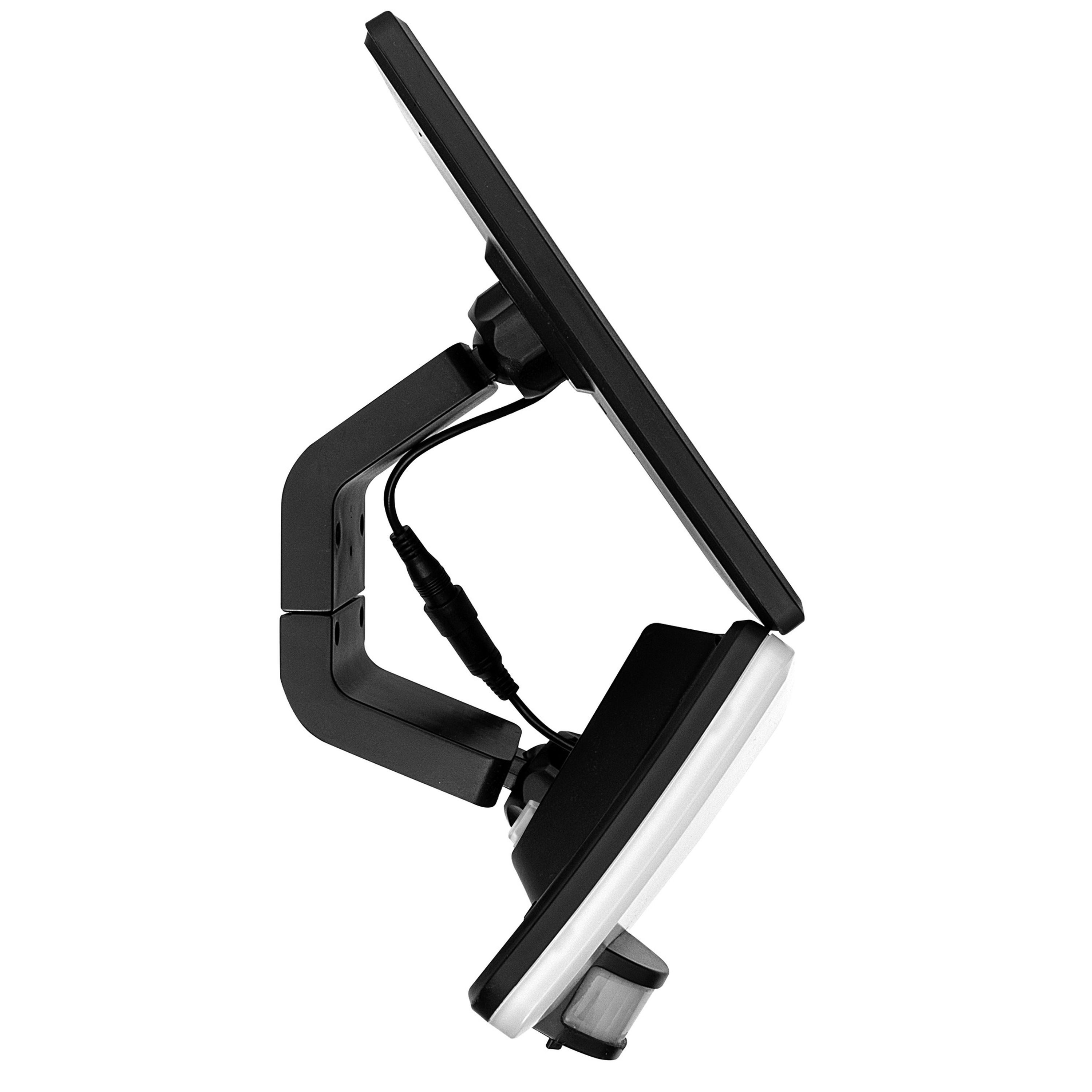 Luceco Adjustable Black Solar-powered Integrated LED 8W PIR With motion ...