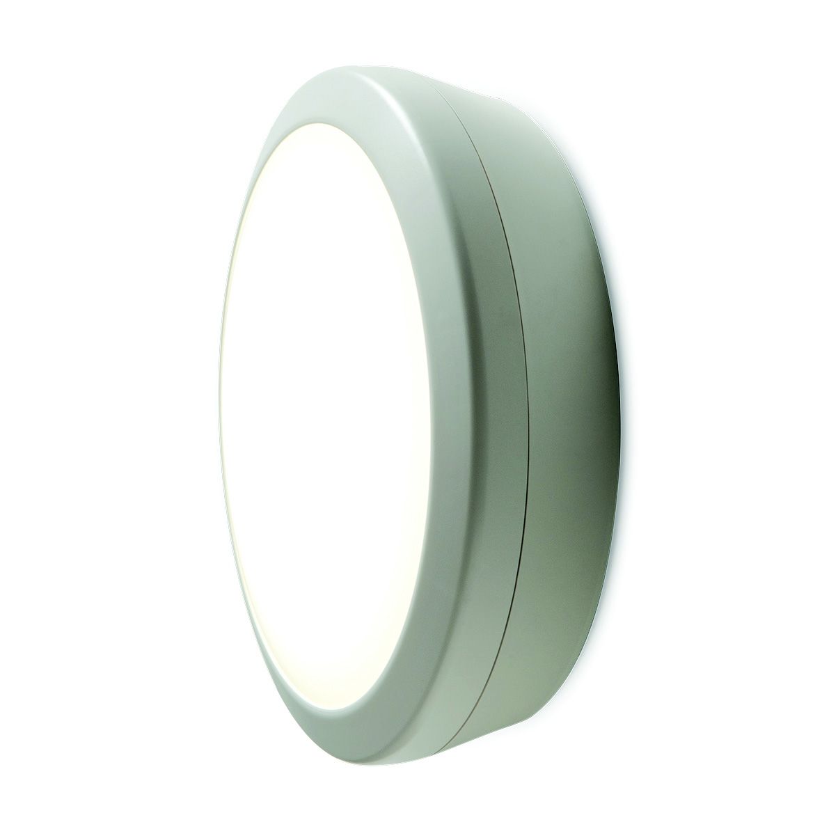 Luceco Atlas Fixed White LED Outdoor Bulkhead wall light (Dia)31.7cm