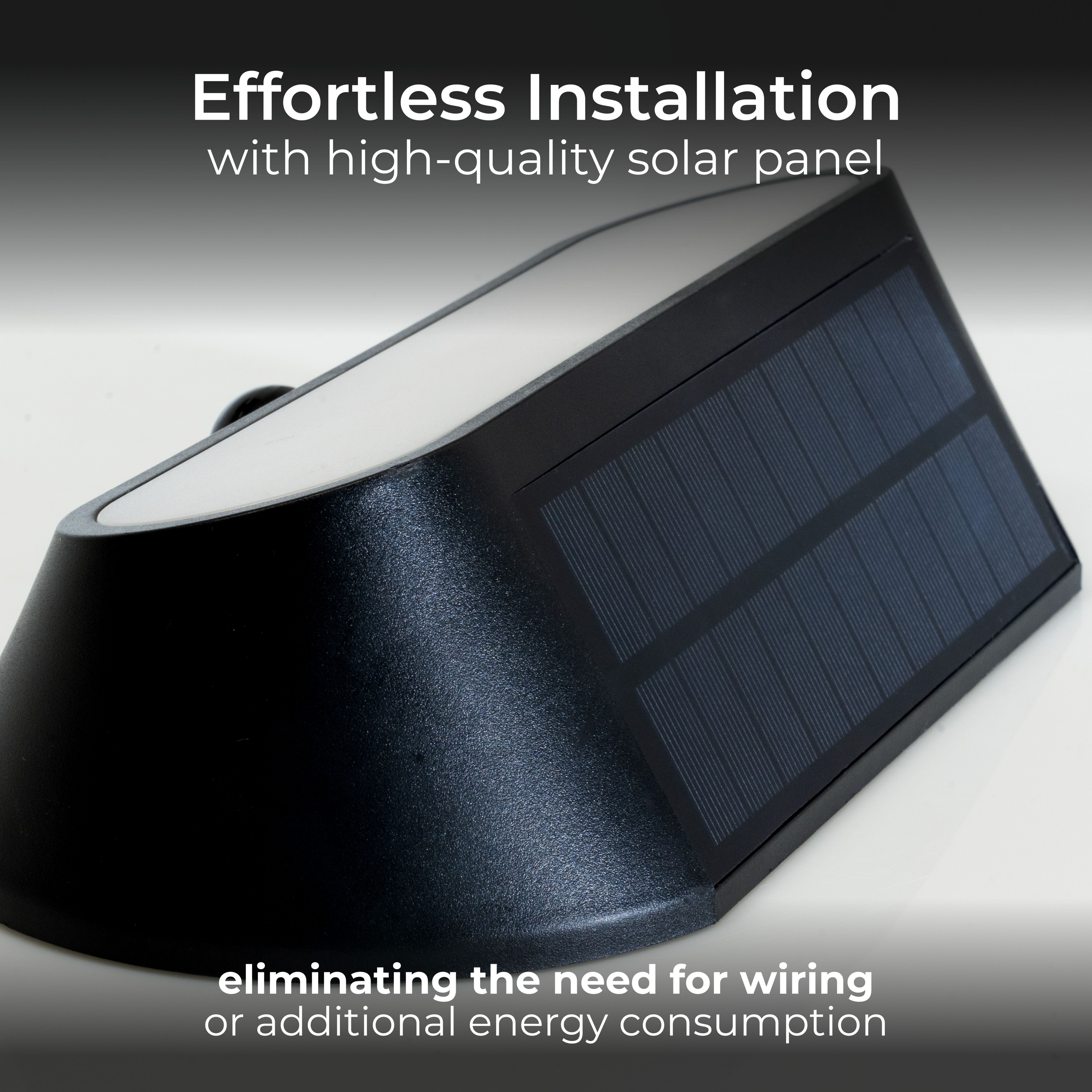 Luceco Carina Bulkhead Non-adjustable Black Solar-powered LED 5W PIR ...