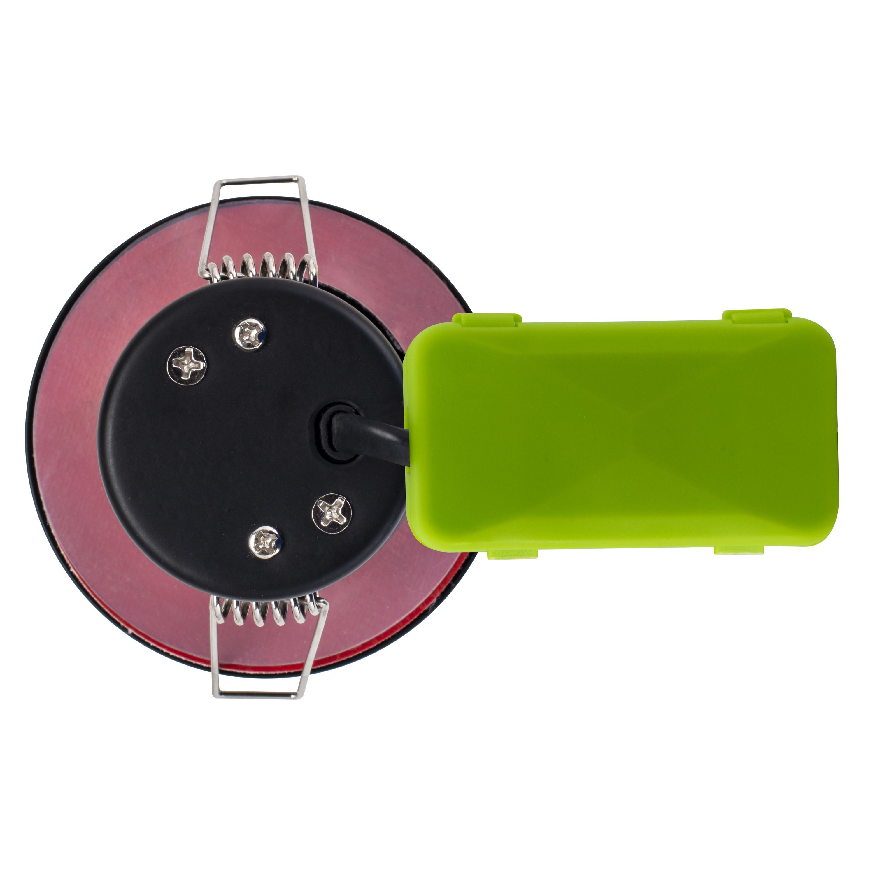 Luceco F-ECO Matt Black Fixed LED Fire-rated Warm white Downlight 5W IP65