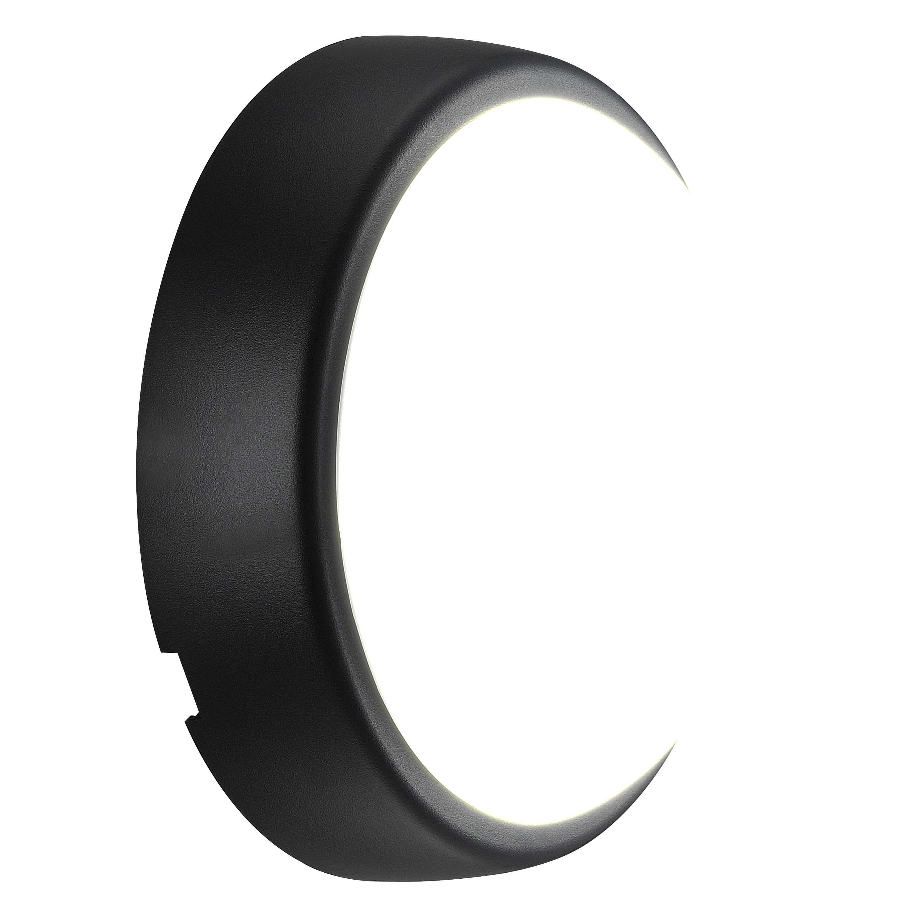 Luceco Fixed Black & White Mains-powered Outdoor Bulkhead wall light ...