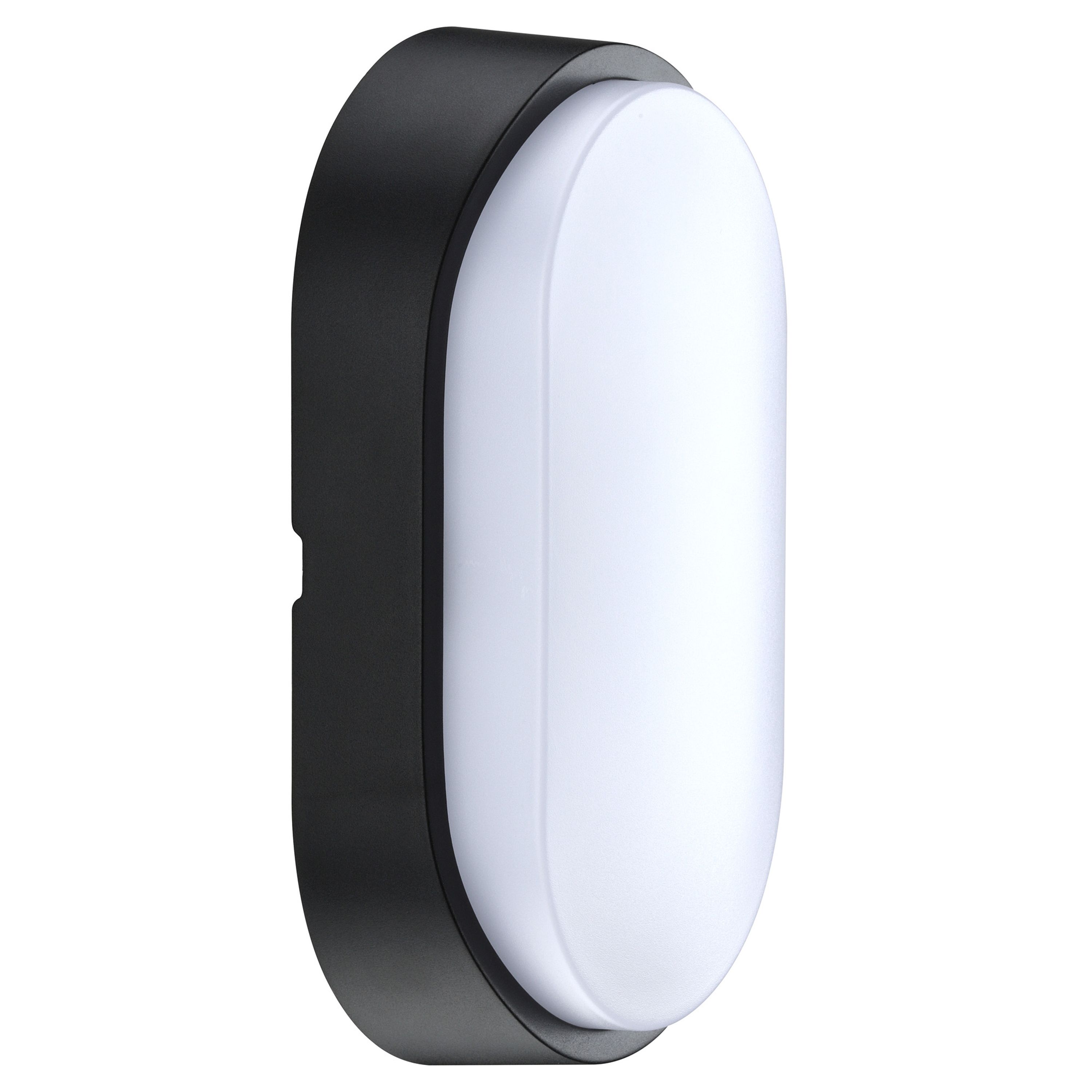 Luceco Fixed Black & White Mains-powered (wired) LED Outdoor Wall light ...