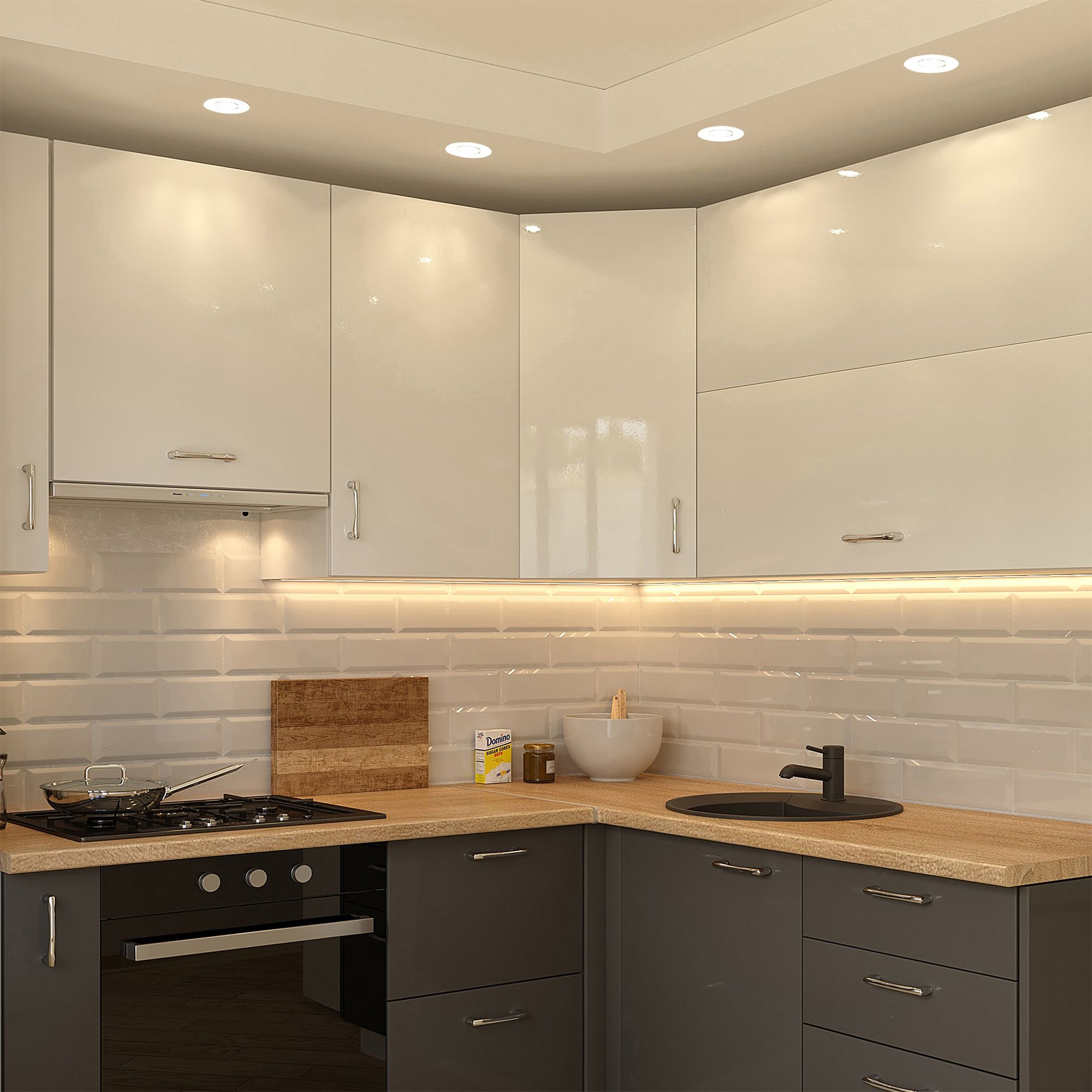 Luceco FType Mk2 Matt White Fixed LED Fire-rated Cool & warm Downlight ...