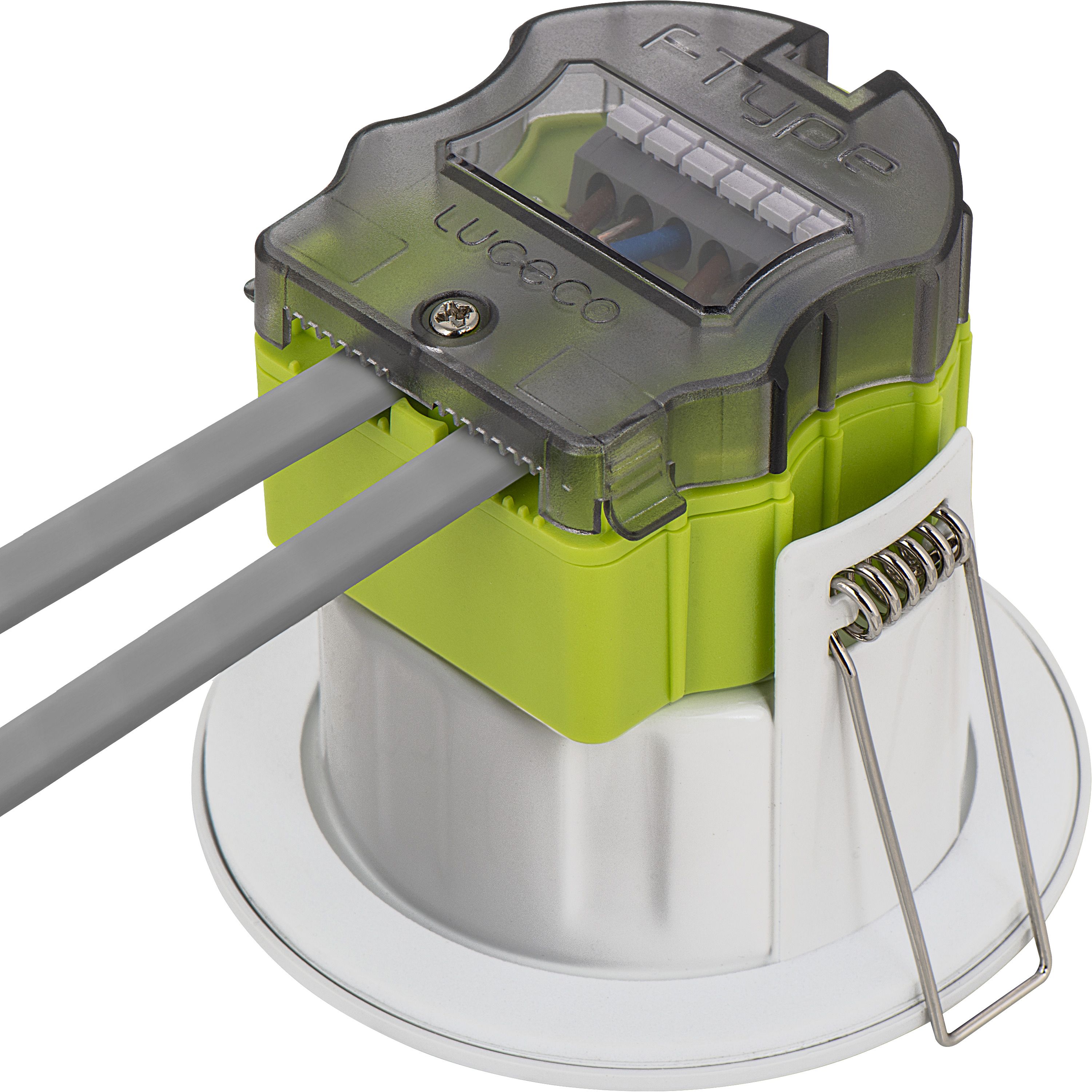 Luceco FType Mk2 Matt White Fixed LED Fire-rated Cool & warm Downlight ...