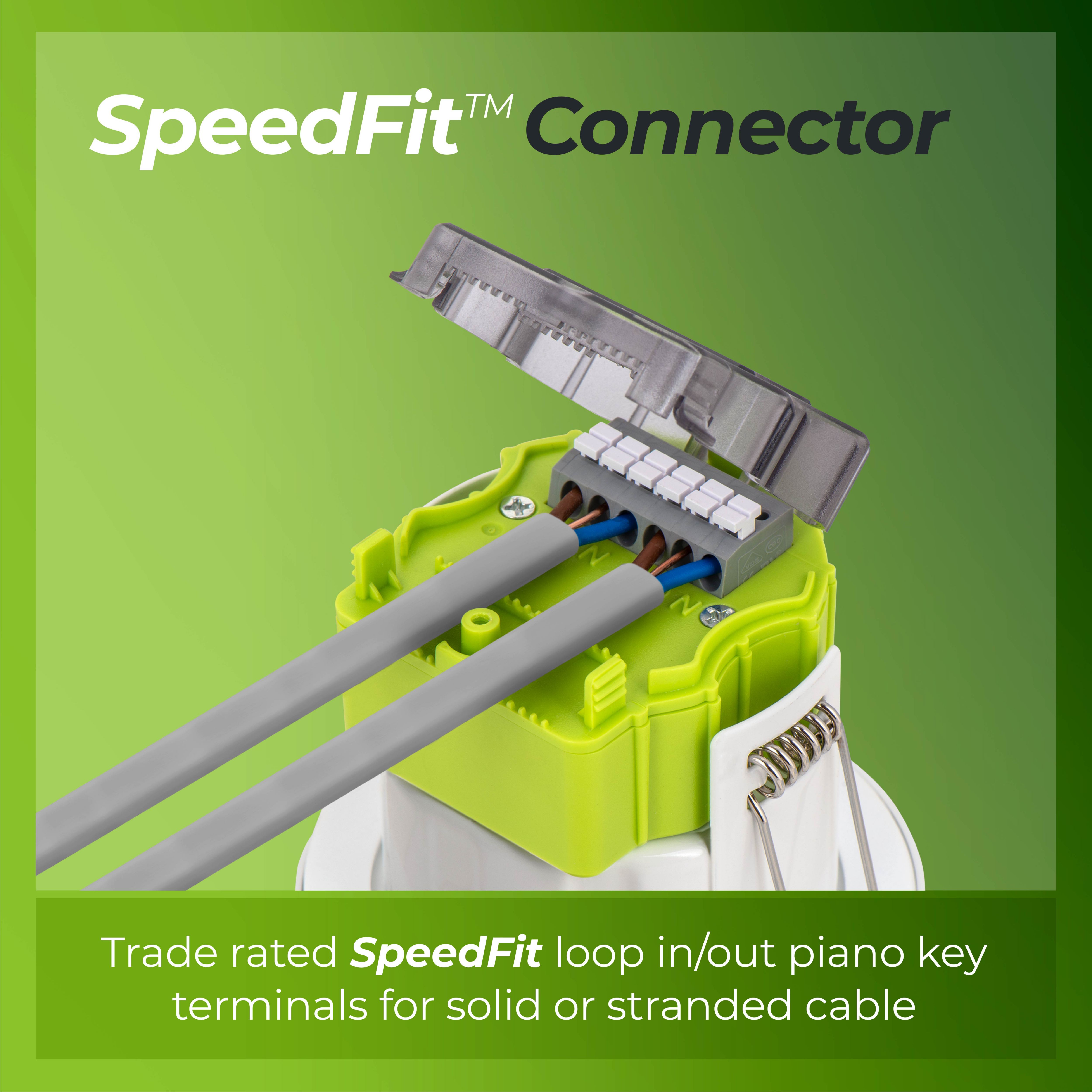 Luceco FType Mk2 Matt White Fixed LED Fire-rated Cool & warm Downlight ...