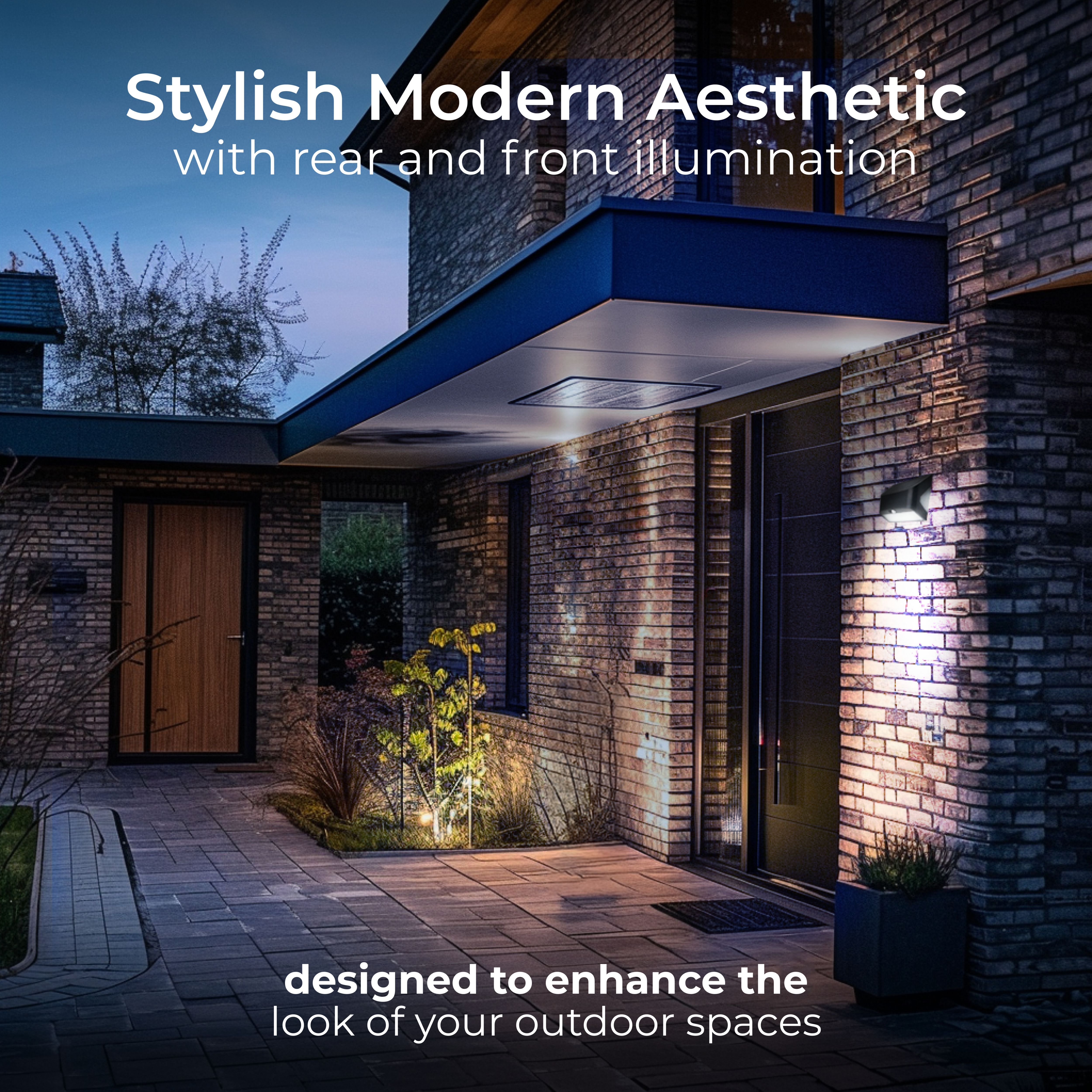 Luceco Prysm Non-adjustable Black Battery & solar-powered LED 6W PIR ...