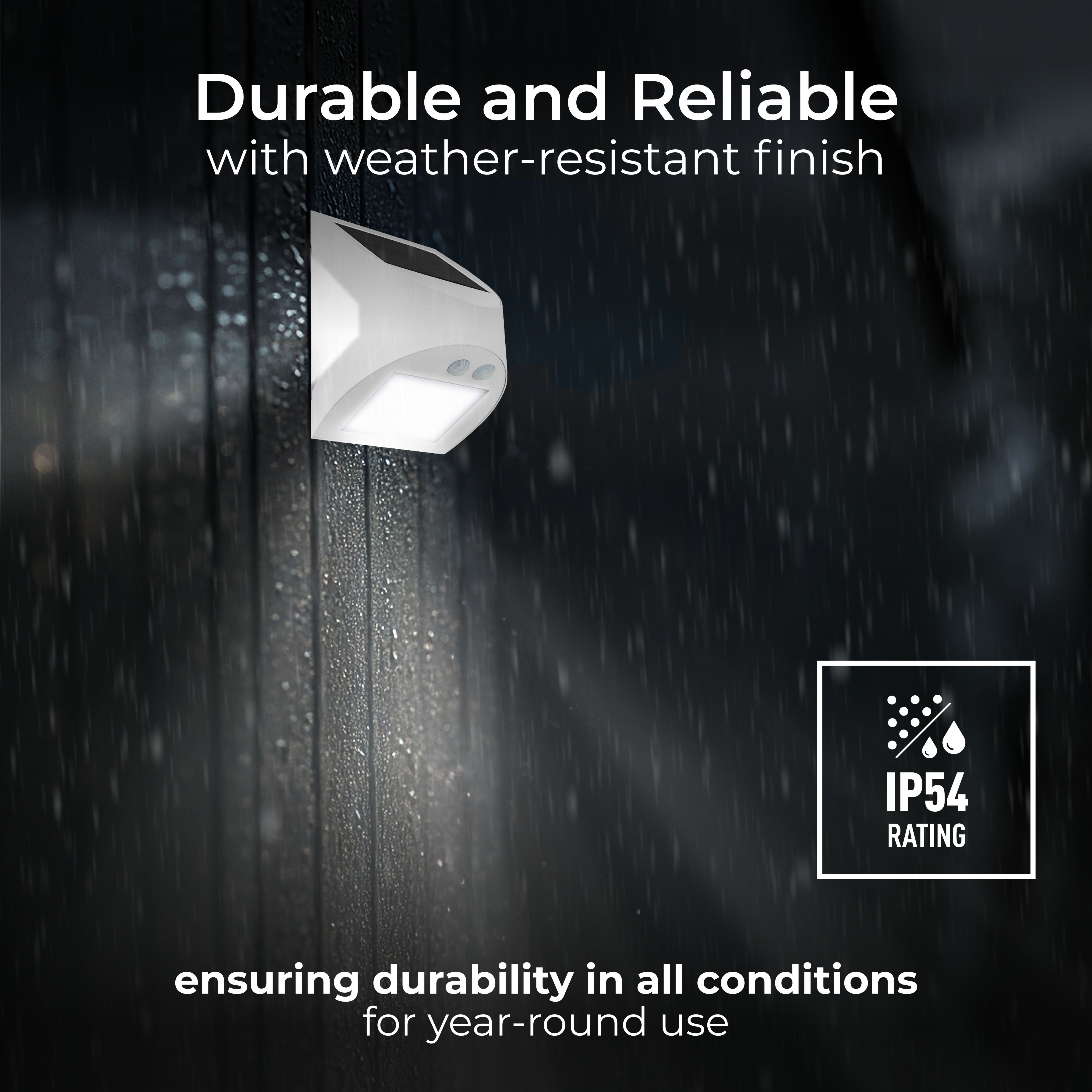 Luceco Prysm Non-adjustable White Battery & solar-powered LED 3W PIR ...