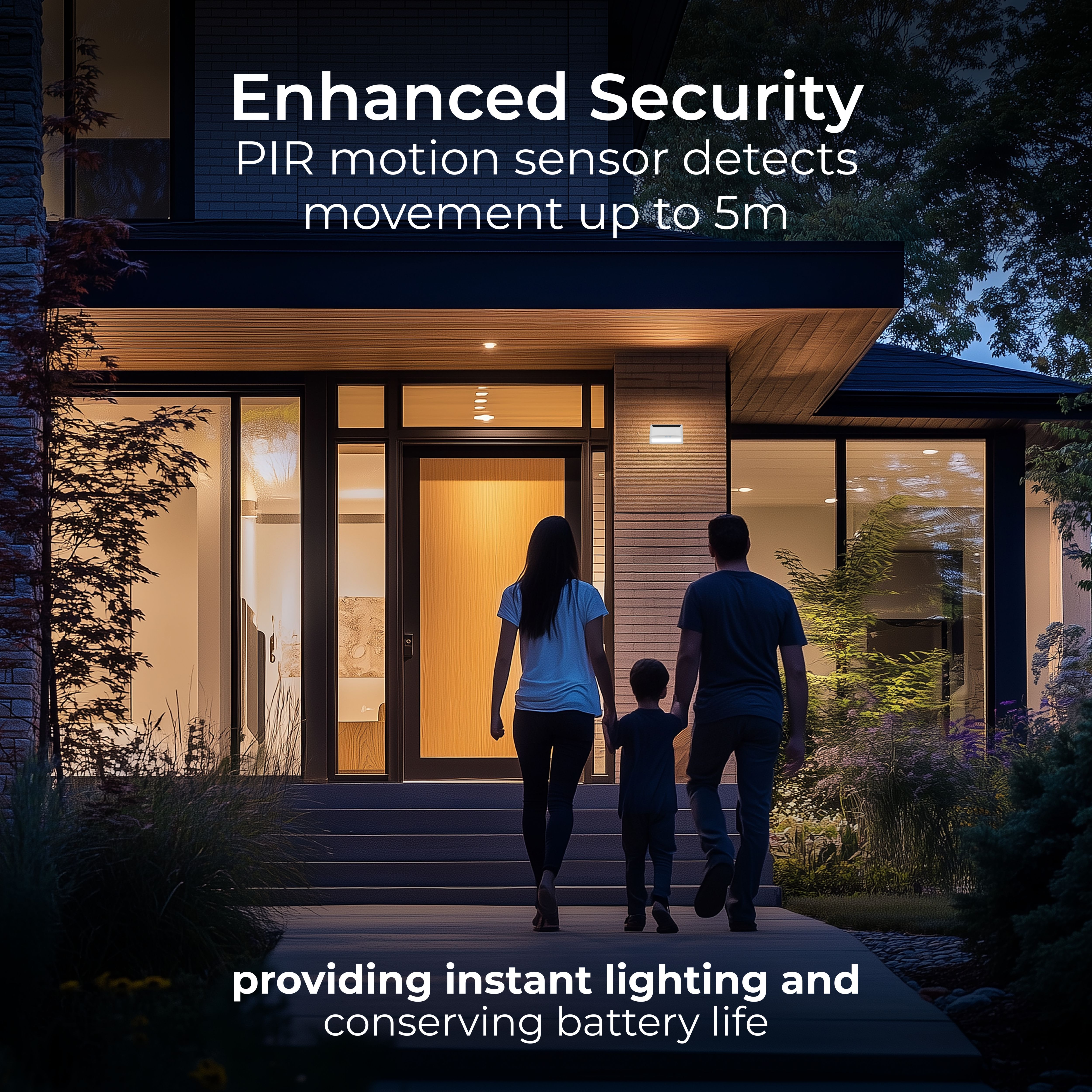 Luceco Prysm Non-adjustable White Battery & solar-powered LED 6W PIR ...