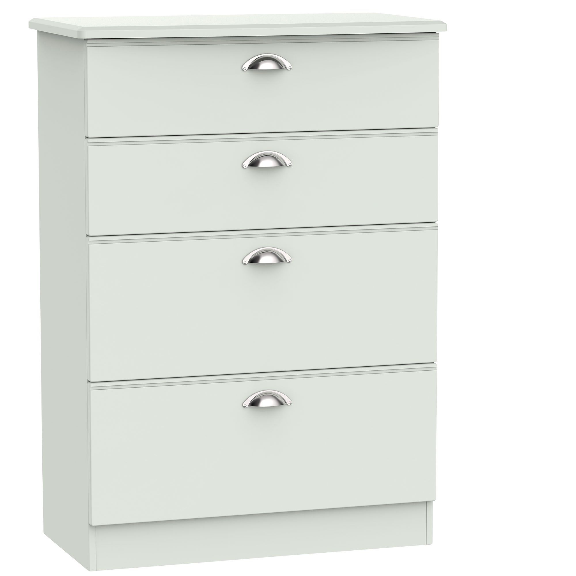 Lugano Matt grey Chipboard & MDF 4 Drawer Chest of drawers (H)1080mm (W ...