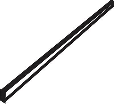 Lunar night Gloss Black Laminate Upstand (L)3050mm
