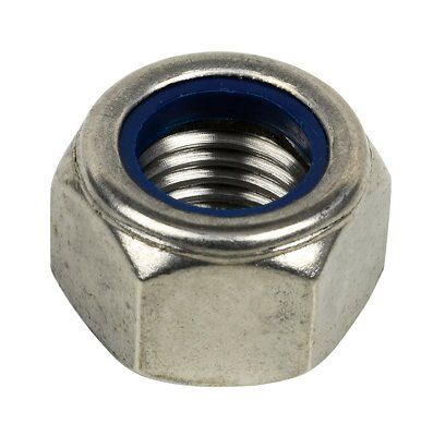 M20 A2 stainless steel & nylon Lock Nut, Pack of 10 | DIY at B&Q