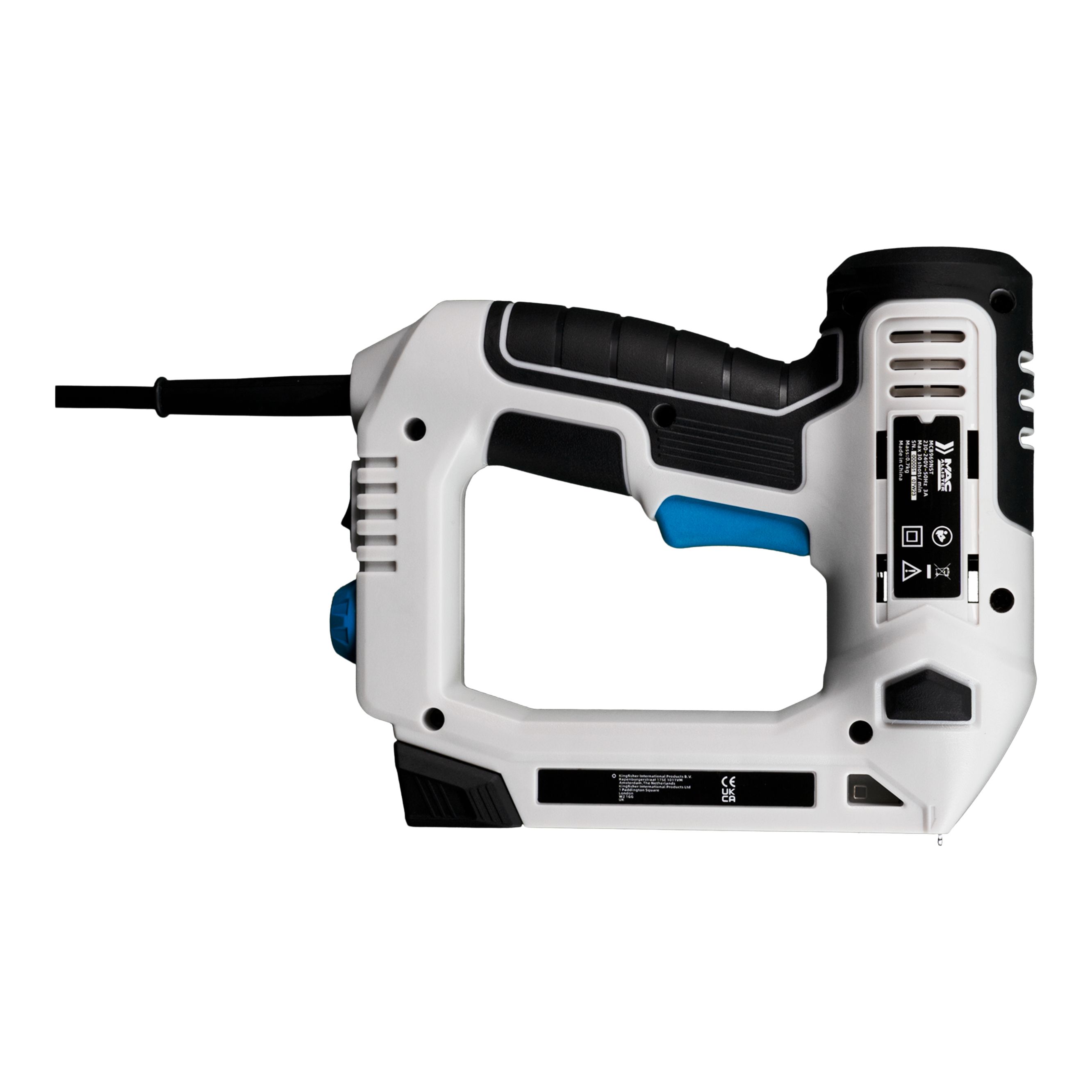 Mac Allister 230V 15mm Second fix Corded Straight Nail gun & stapler ...