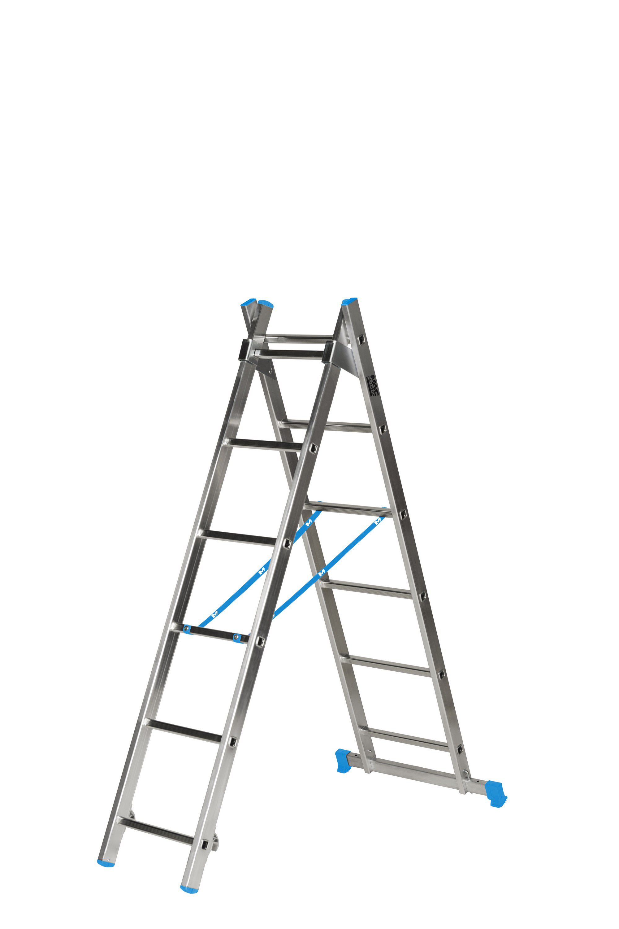 Mac Allister 3-way 2.5m Aluminium Ladder