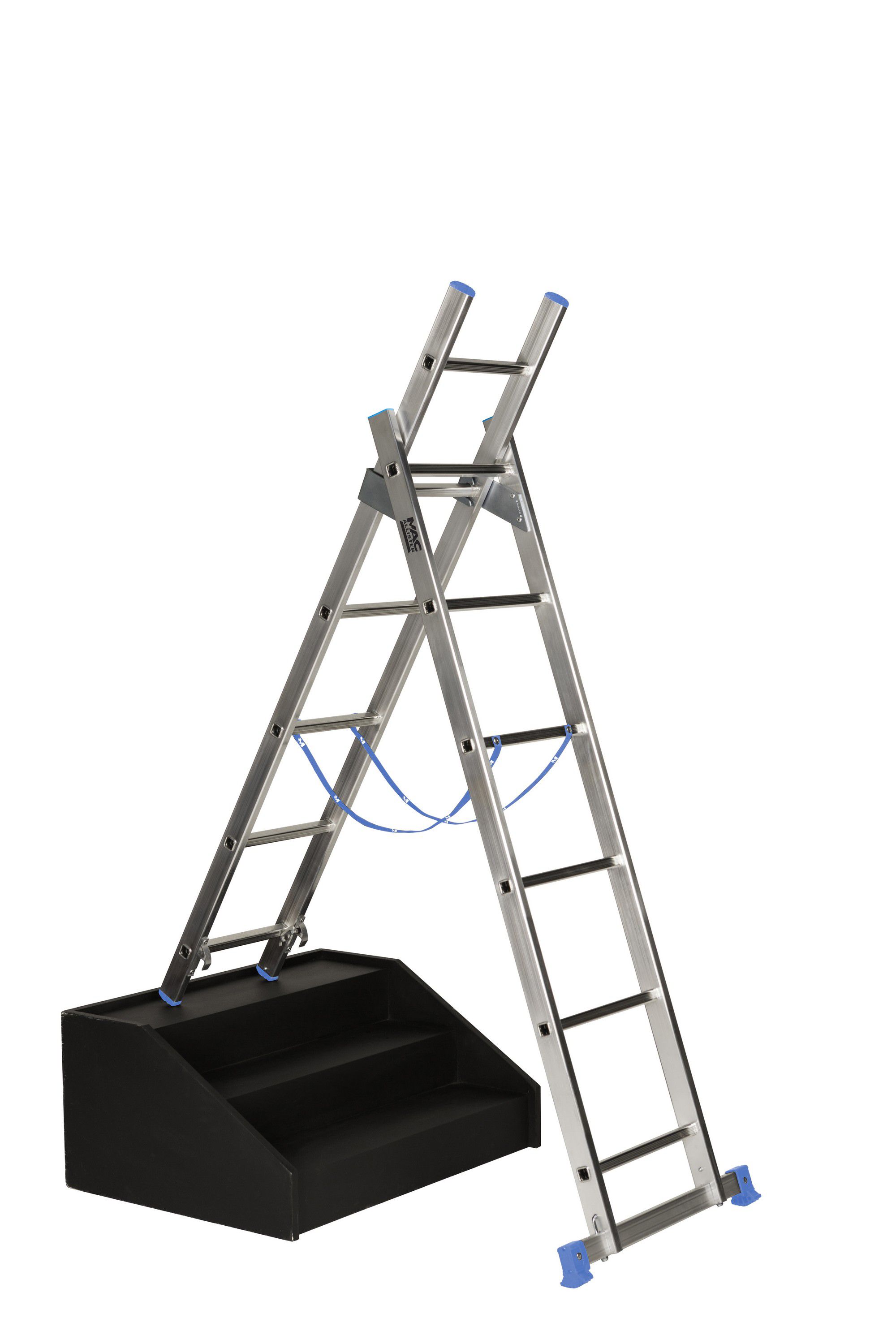 Mac Allister 3-way 2.5m Aluminium Ladder