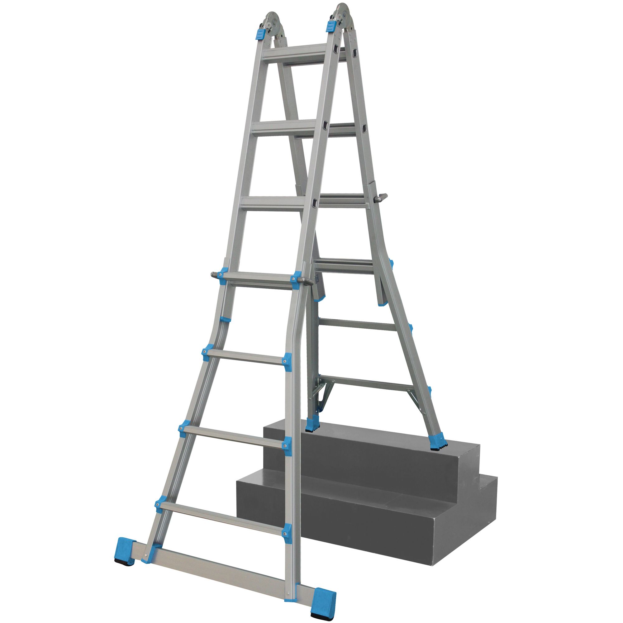 Mac Allister 3-way 4.25m Aluminium Combination Ladder