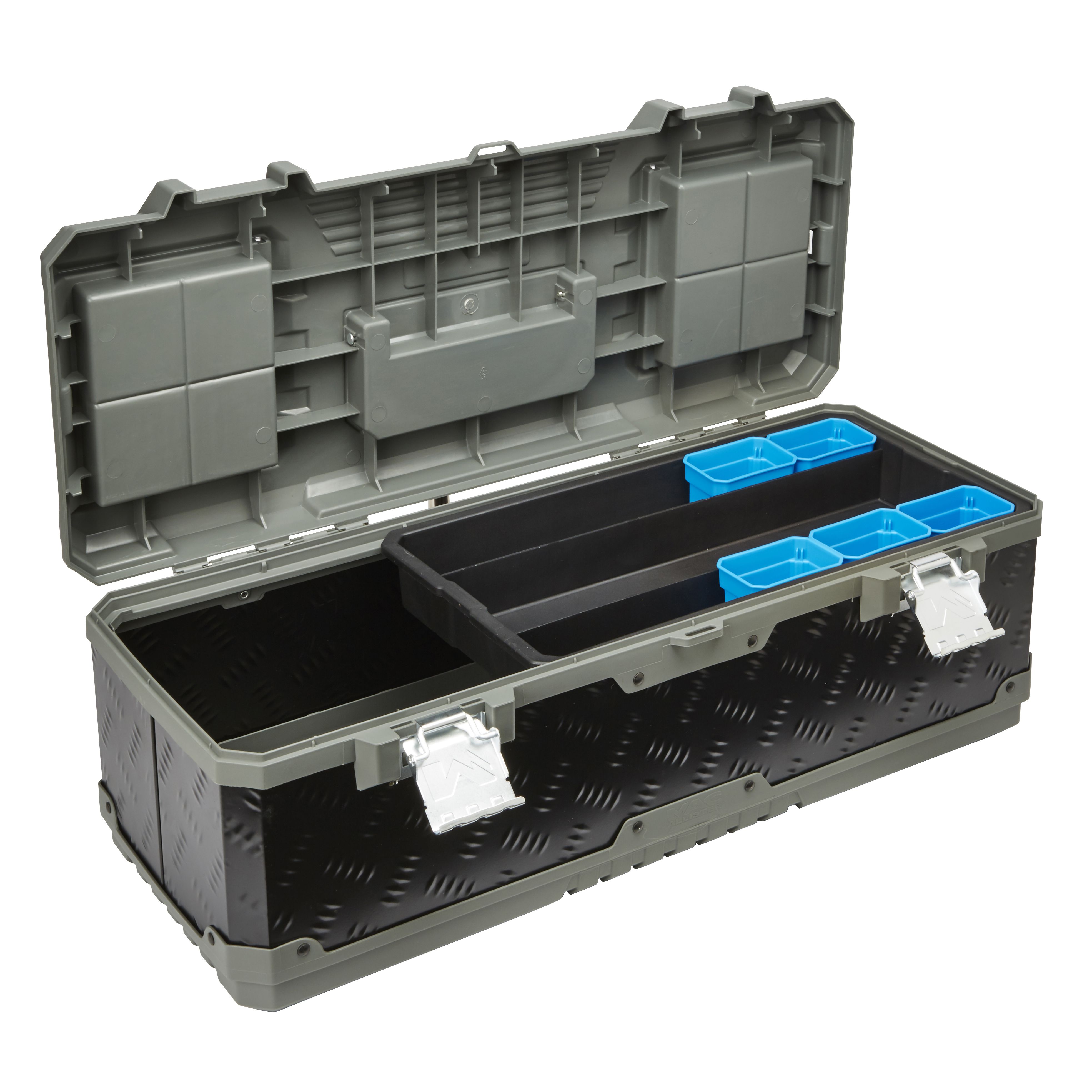 Mac Allister Black, blue & grey 26in Toolbox