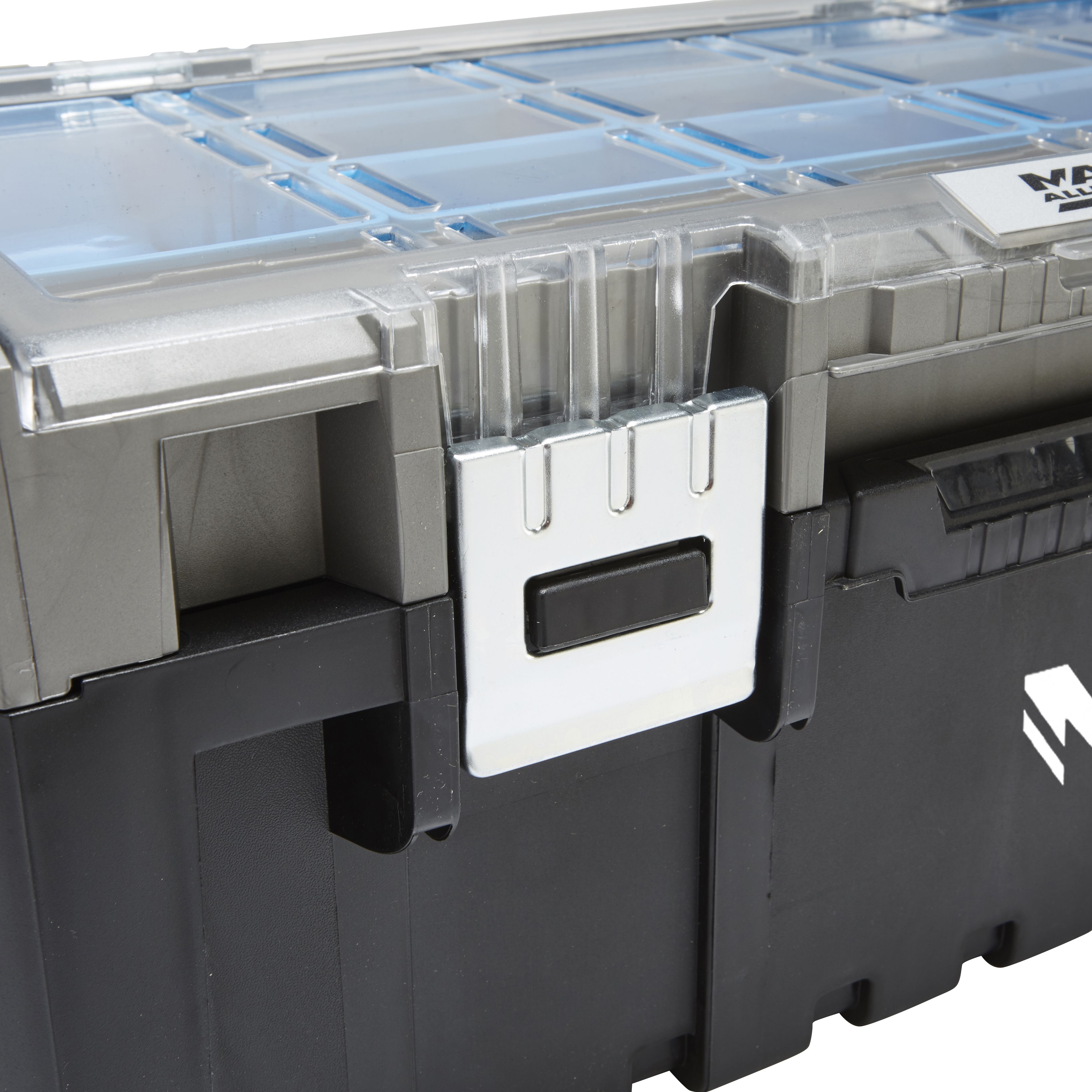 Mac Allister Black & grey 22in Cantilever toolbox