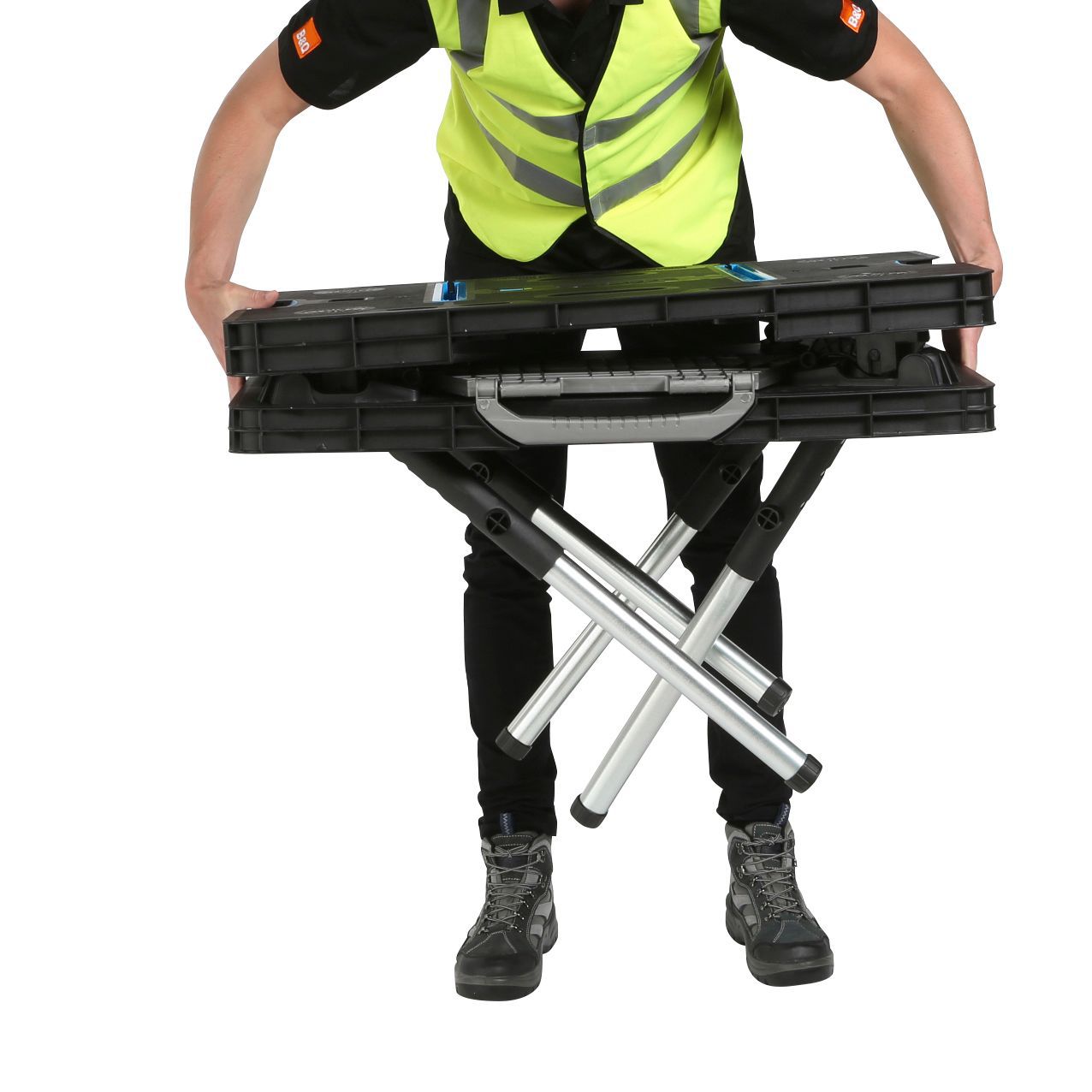 Mac Allister Black & grey 550mm Folding Workbench - WS-MWB9-17182239