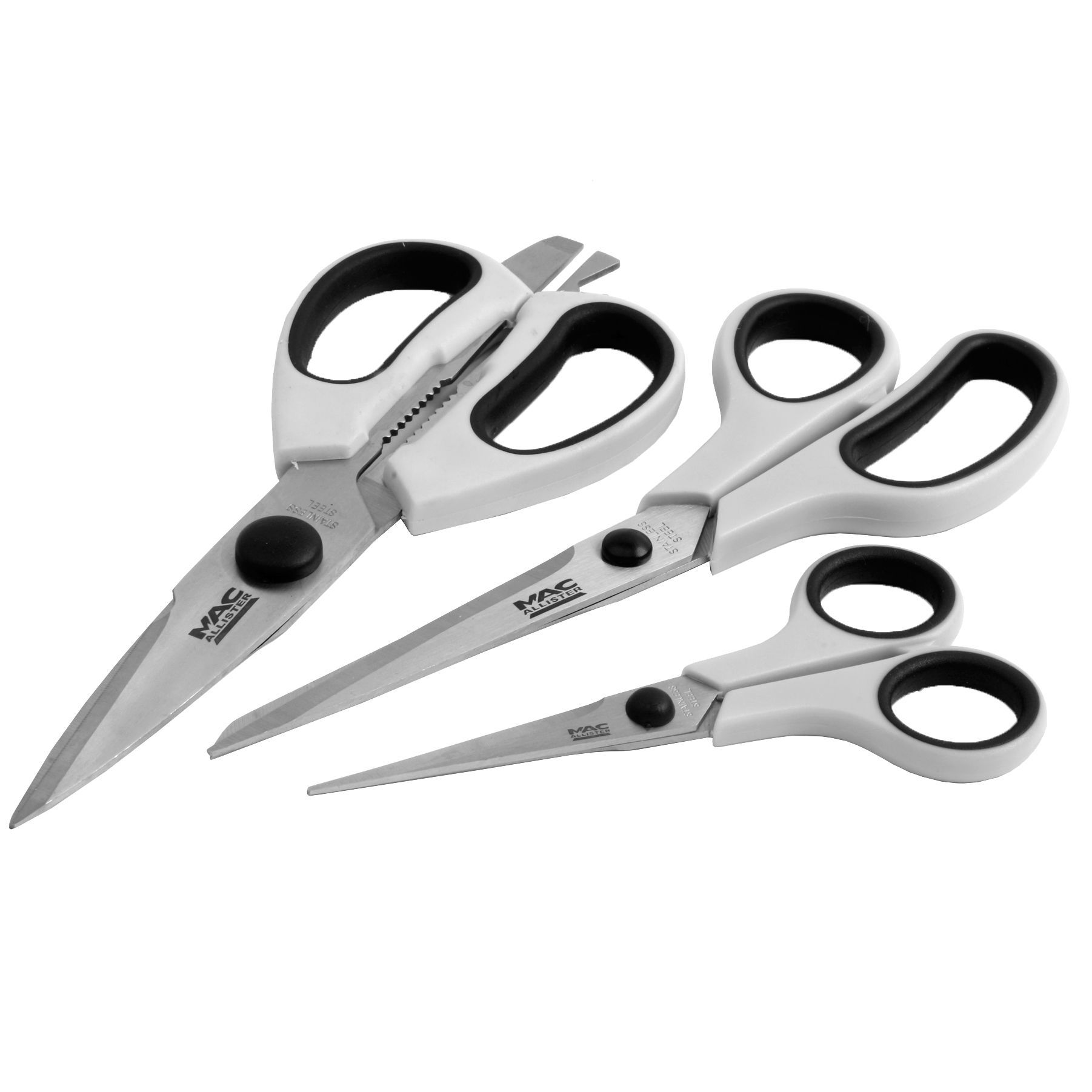 Mac Allister Stainless steel Scissors, Set | DIY at B&Q