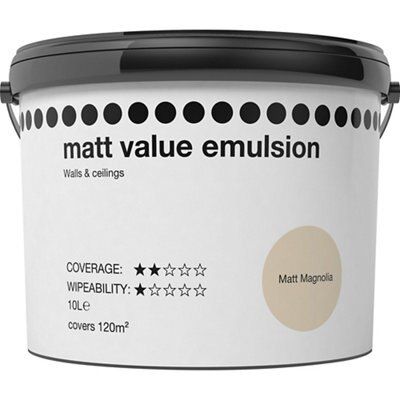 Magnolia Matt Emulsion paint, 0.01L