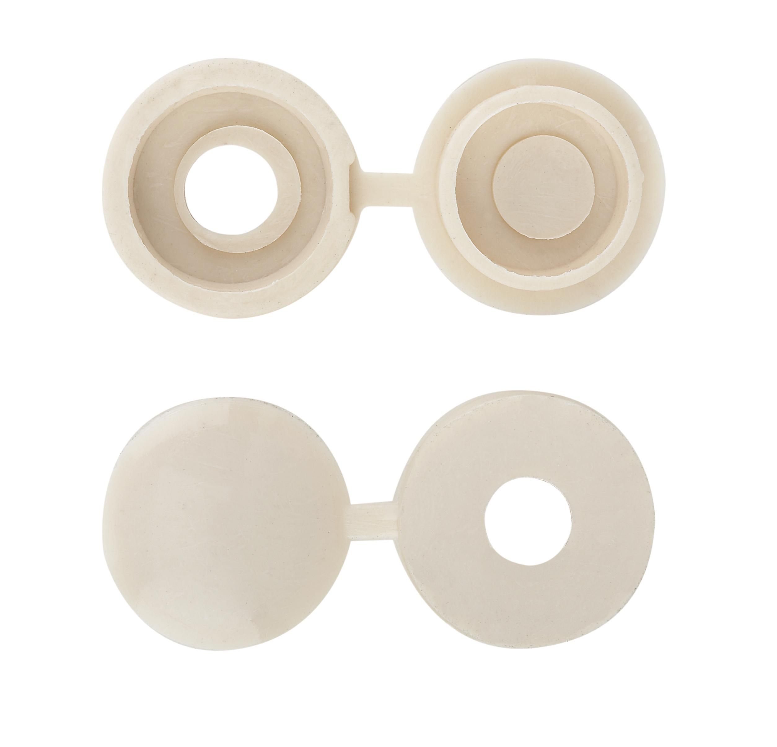 Magnolia Plastic Screw cap (Dia)4mm, Pack of 10