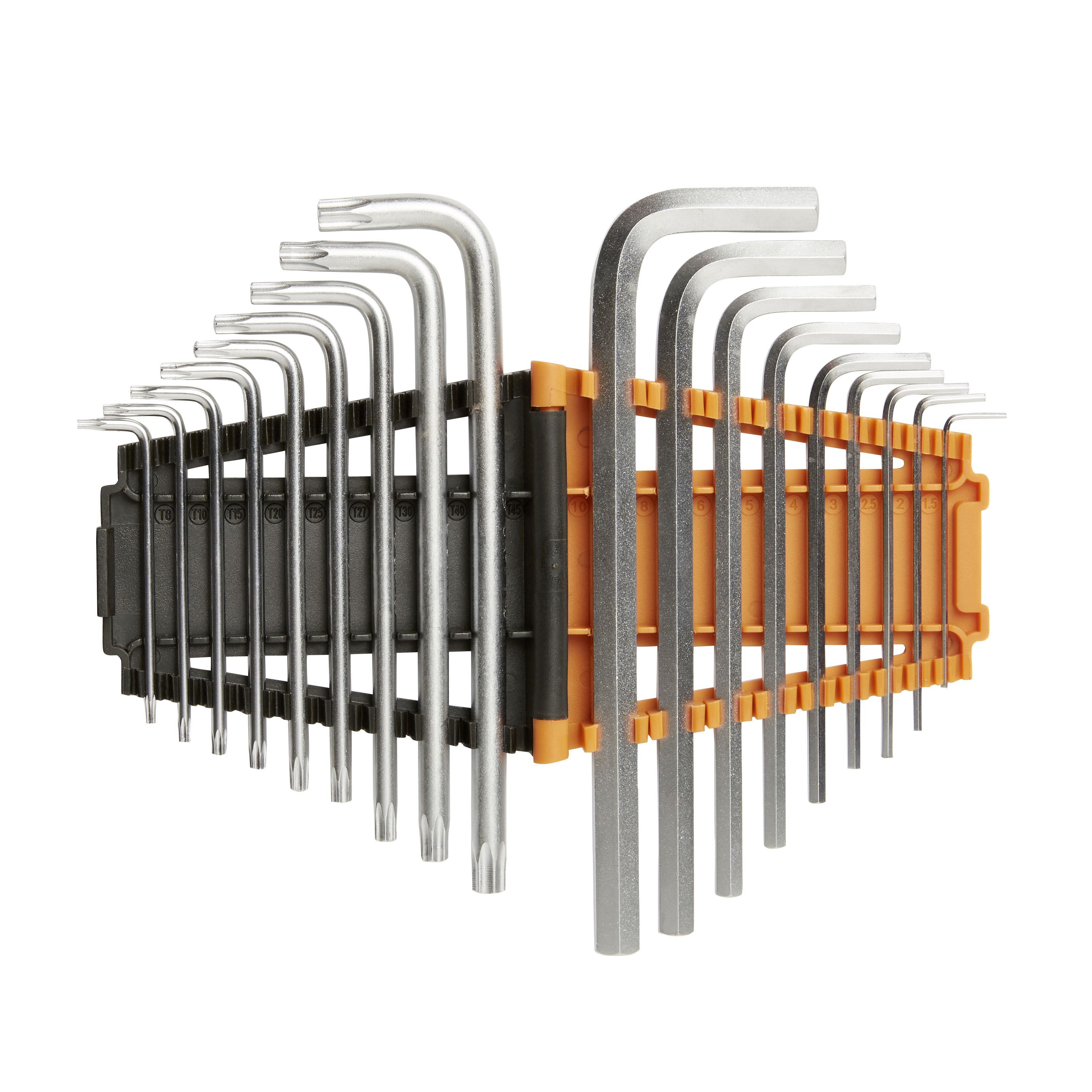 Magnusson 18 piece Chrome vanadium steel Hex key Set at B&Q