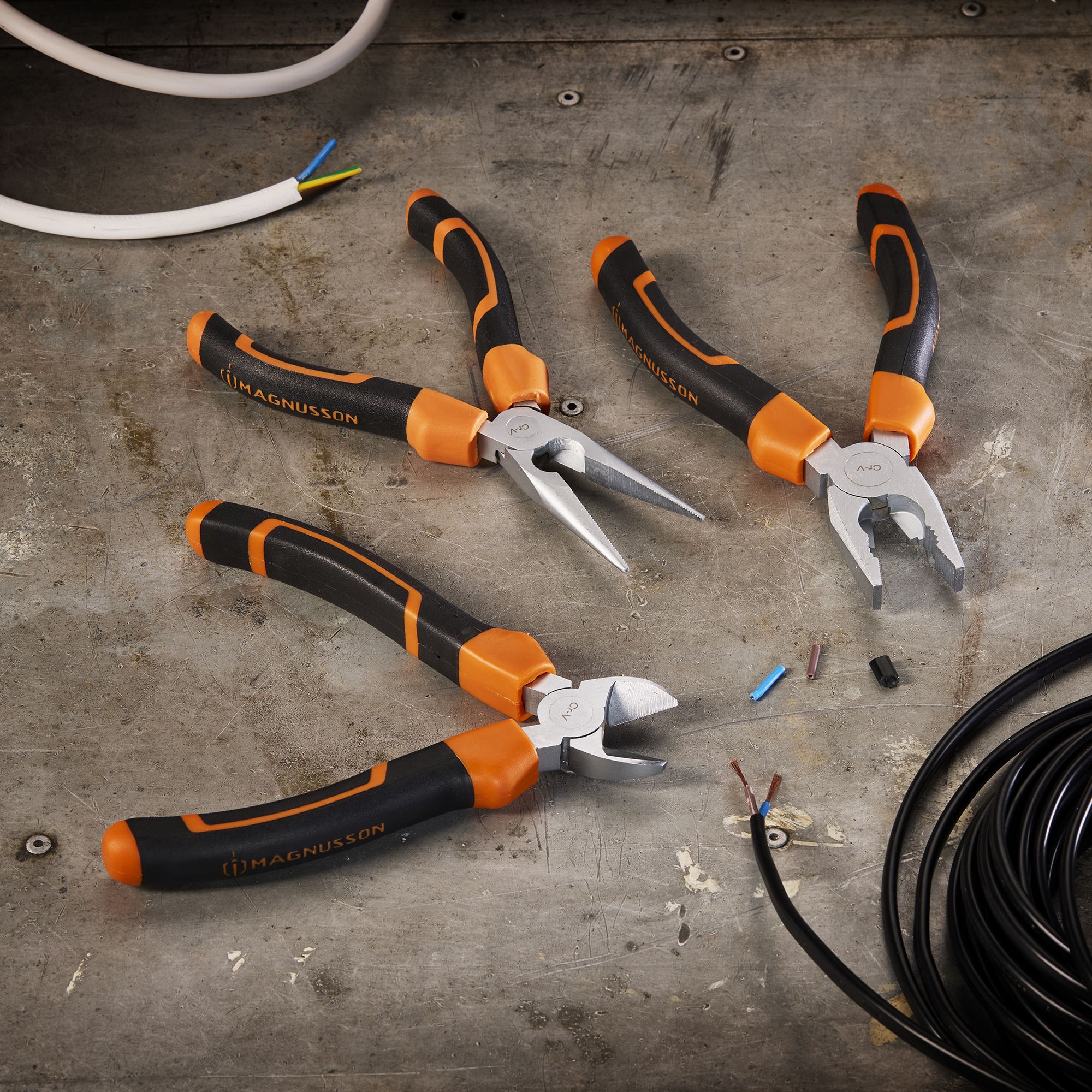 Magnusson 3 piece Chrome vanadium steel Pliers set PL108 Comfort grip