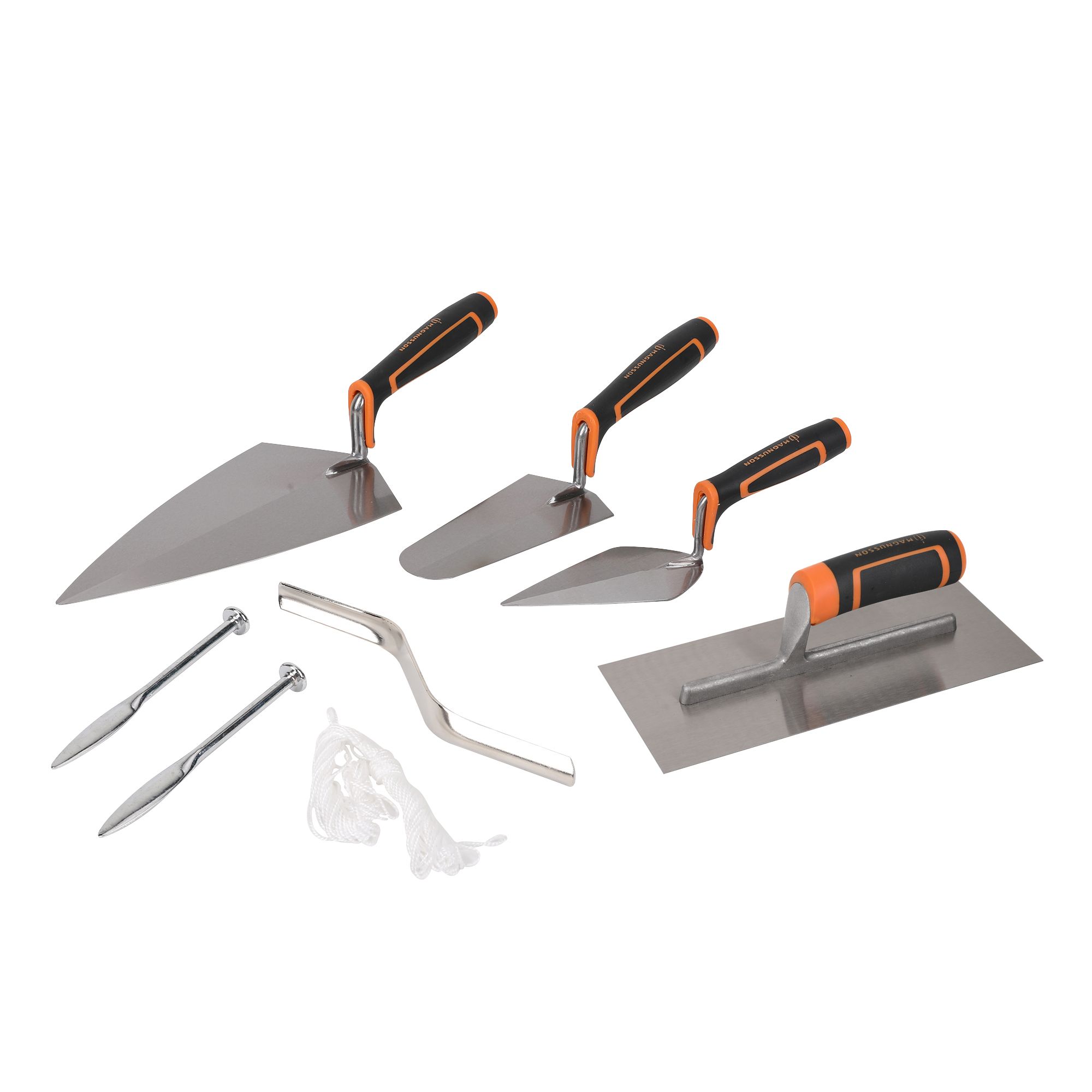 Magnusson 7 piece Carbon steel Brick trowel set