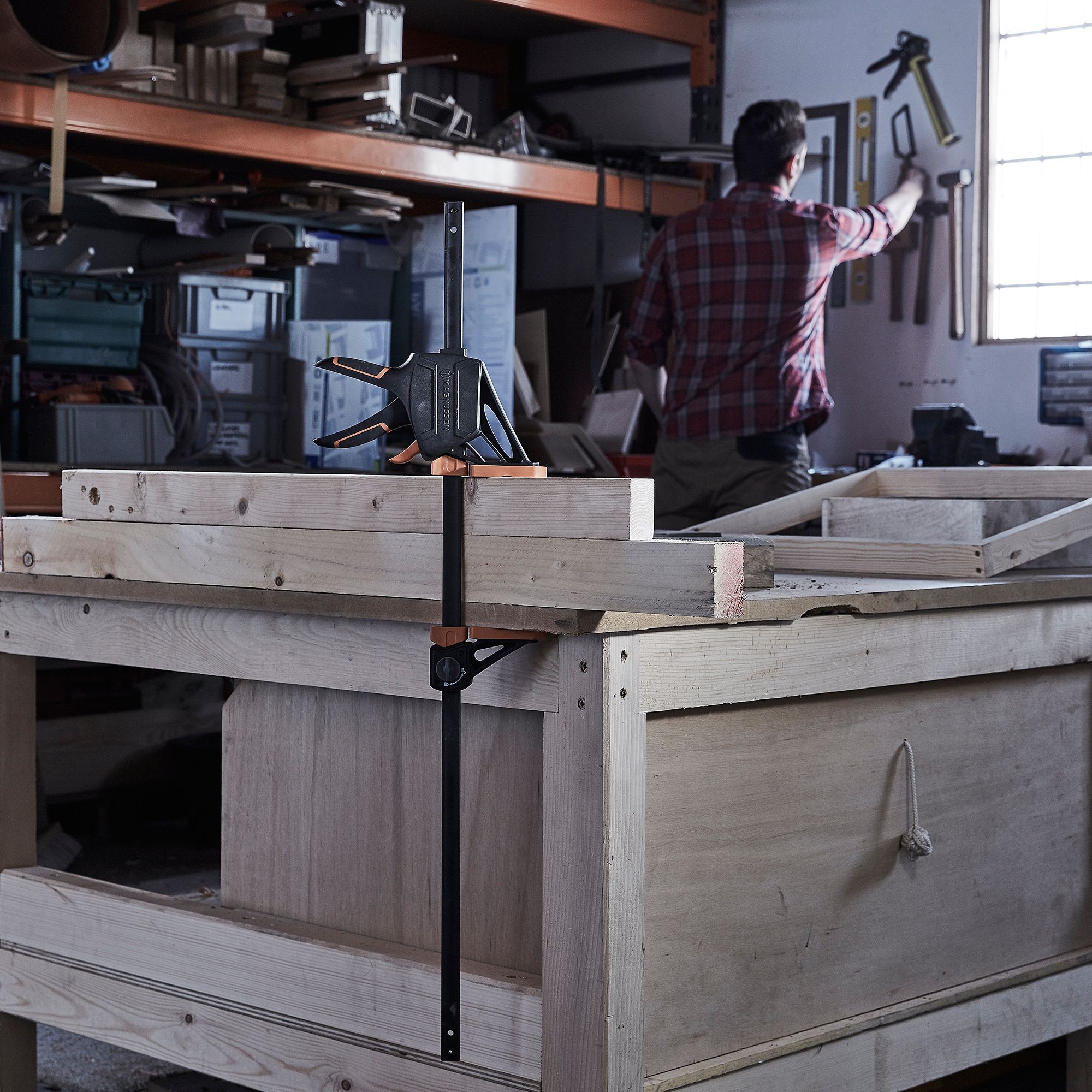 Magnusson 700mm Black & orange Nylon & thermoplastic rubber Bar clamp