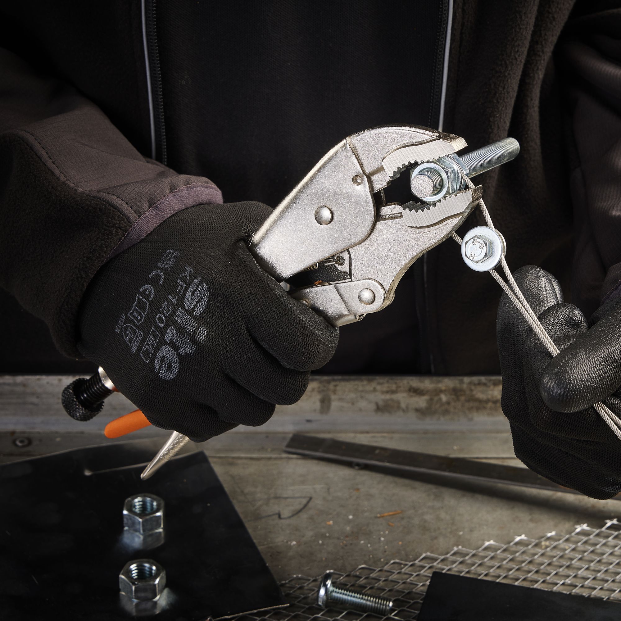 Magnusson Carbon steel Locking pliers Black & orange