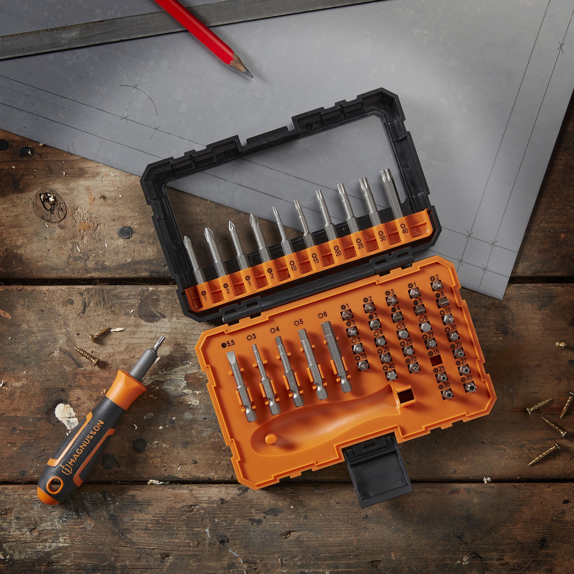 Magnusson Mixed Screwdriver set (44 piece) - SCS37
