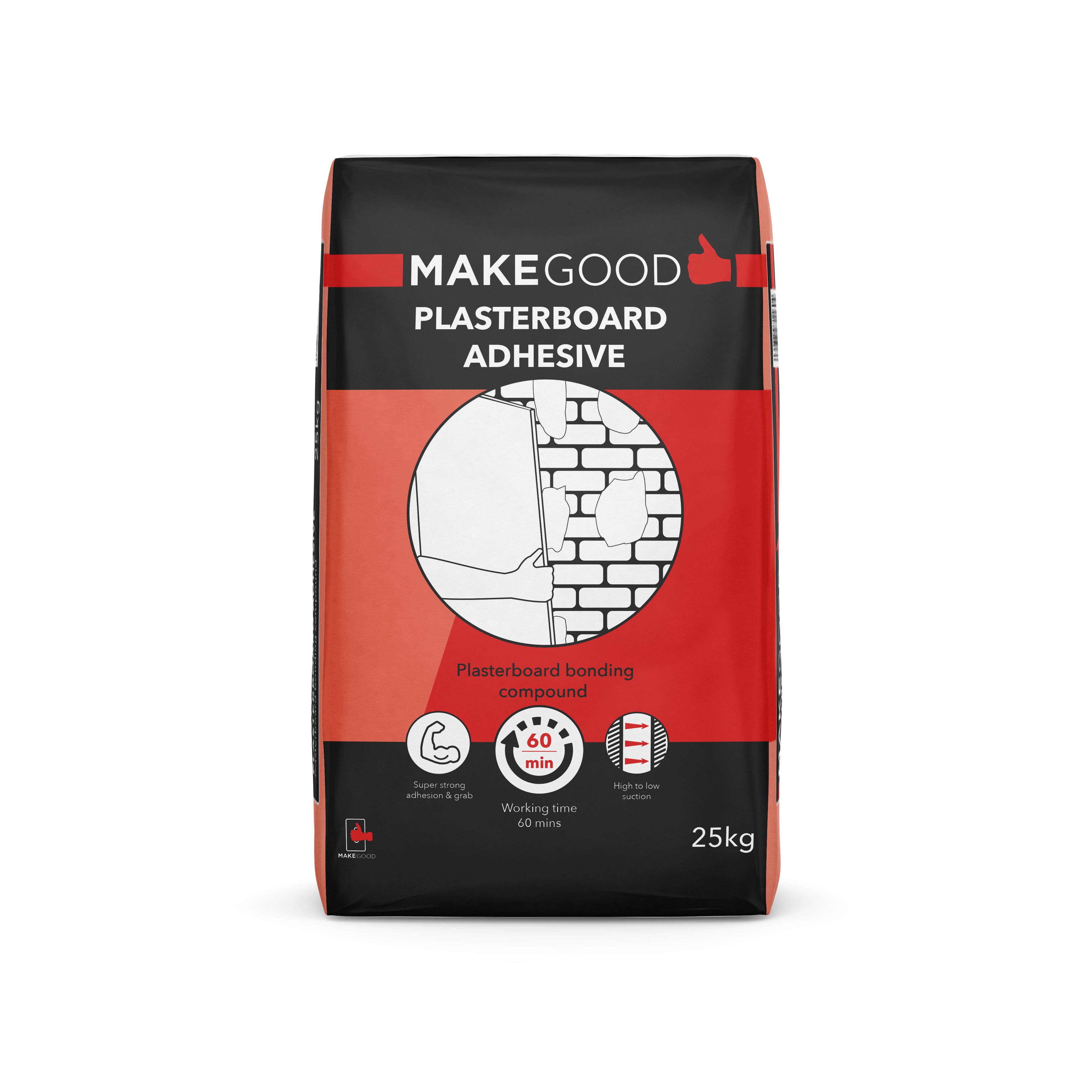 Make Good Driwall Plasterboard adhesive 25kg Bag | DIY at B&Q