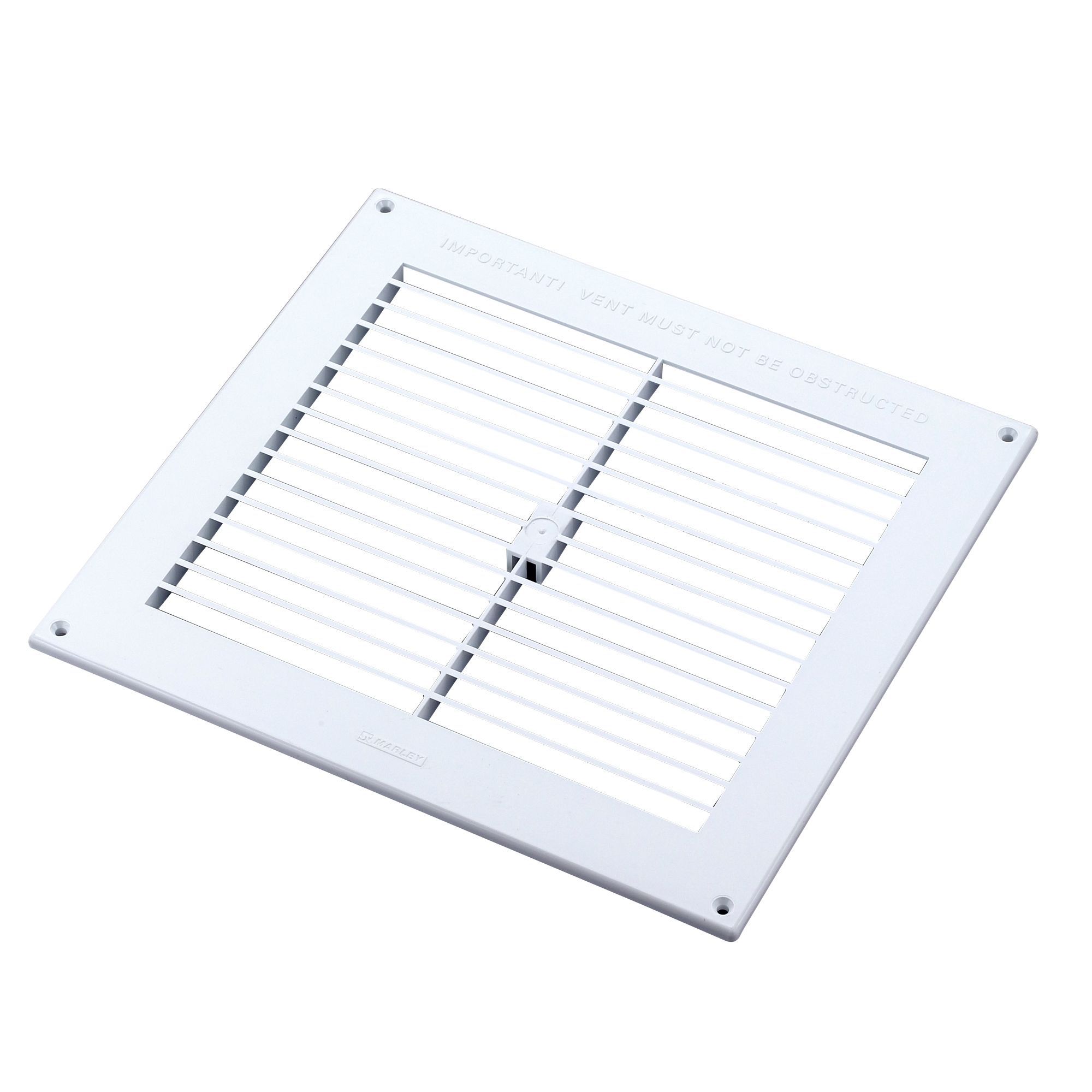 MANROSE WHITE EFFECT WHITE SQUARE FIXED LOUVRE VENT V1850, (H)229MM (W ...