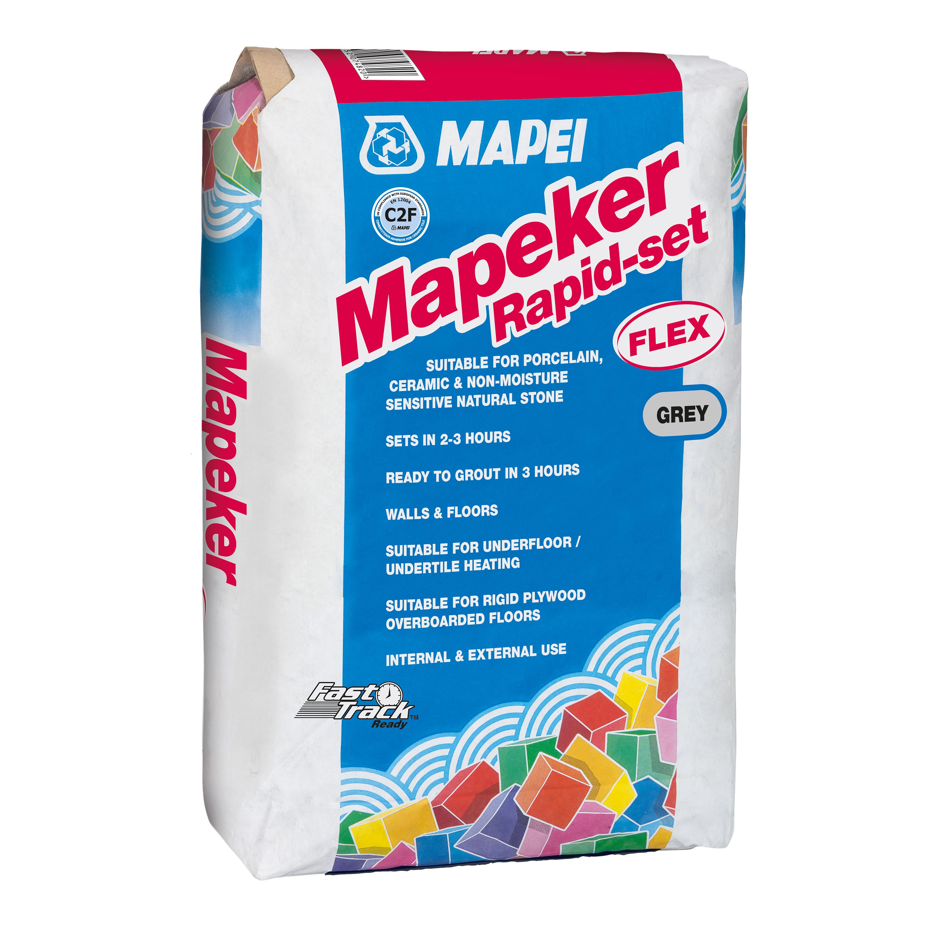 Mapei Rapid Set Flex Grey Wall & floor tile Adhesive, 20kg