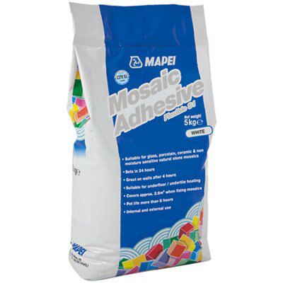 Mapei Ready mixed White Tile Adhesive, 5kg