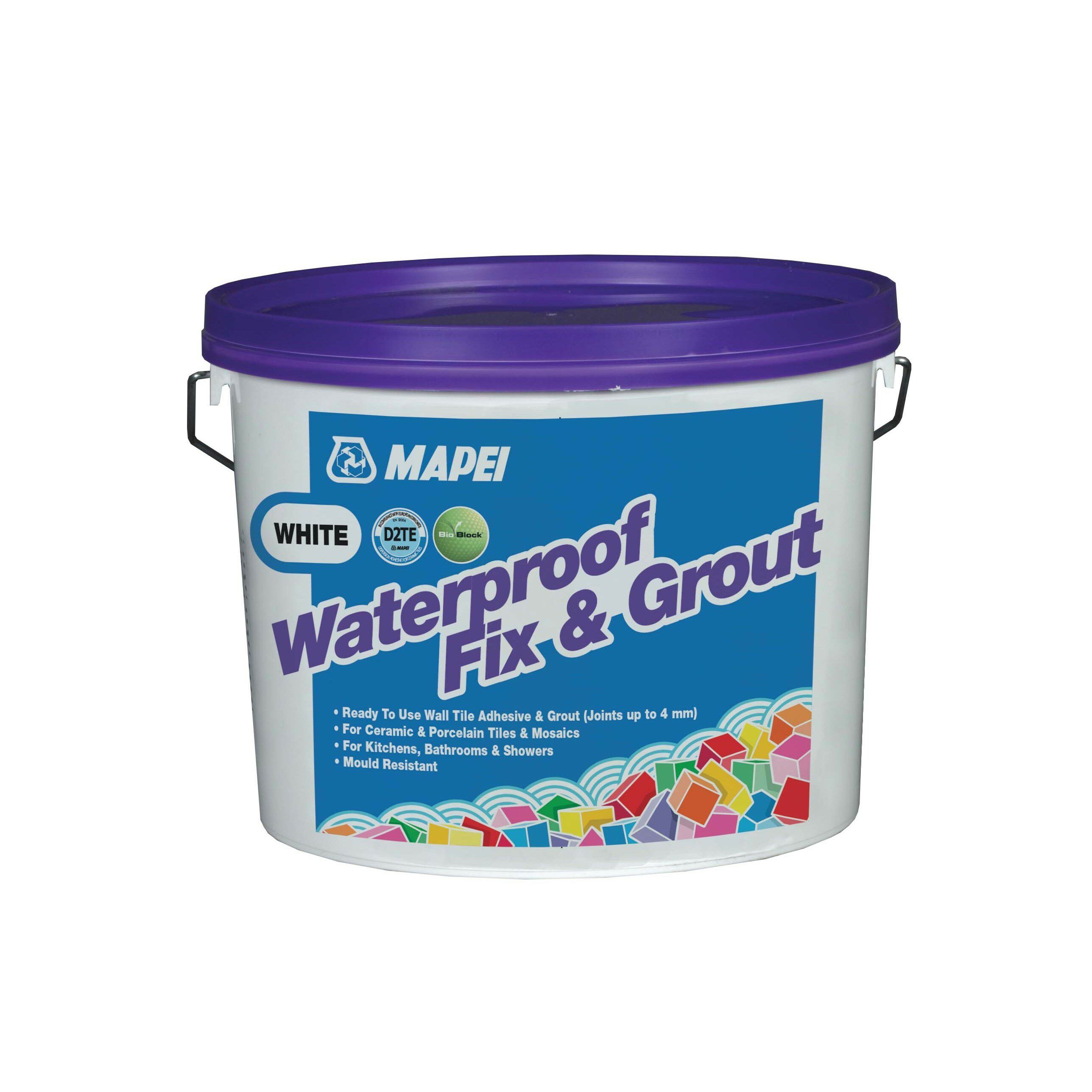 Mapei Waterproof Fix & Grout Ready mixed White Flexible Wall tile Grout ...