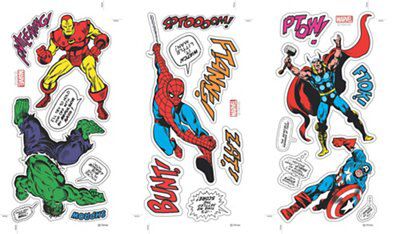 Marvel Comics Multicolour Self-adhesive Wall sticker (L)340mm (W)510mm ...