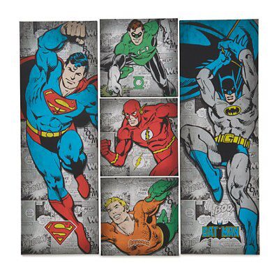 Marvel Retro comic book Multicolour Canvas art, Pack of 5 | DIY at B&Q