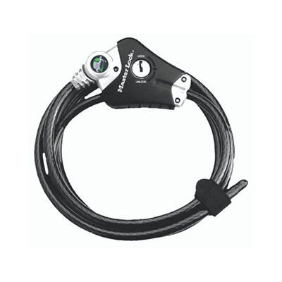 Master Lock Black Braided steel Security cable, (L)1.8m (Dia)10mm | DIY ...