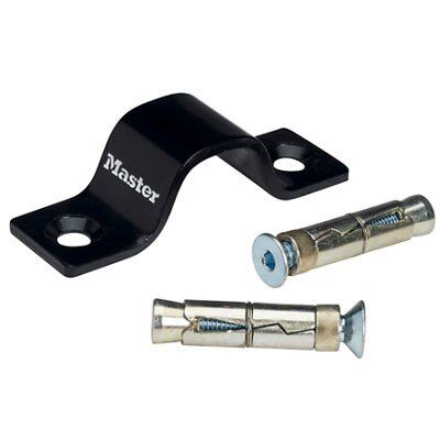Master Lock Black Hardened steel Ground & wall anchor (L)130mm | DIY at B&Q