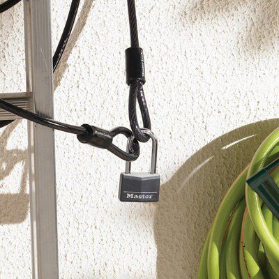 Master Lock Black Open shackle Padlock (W)40mm