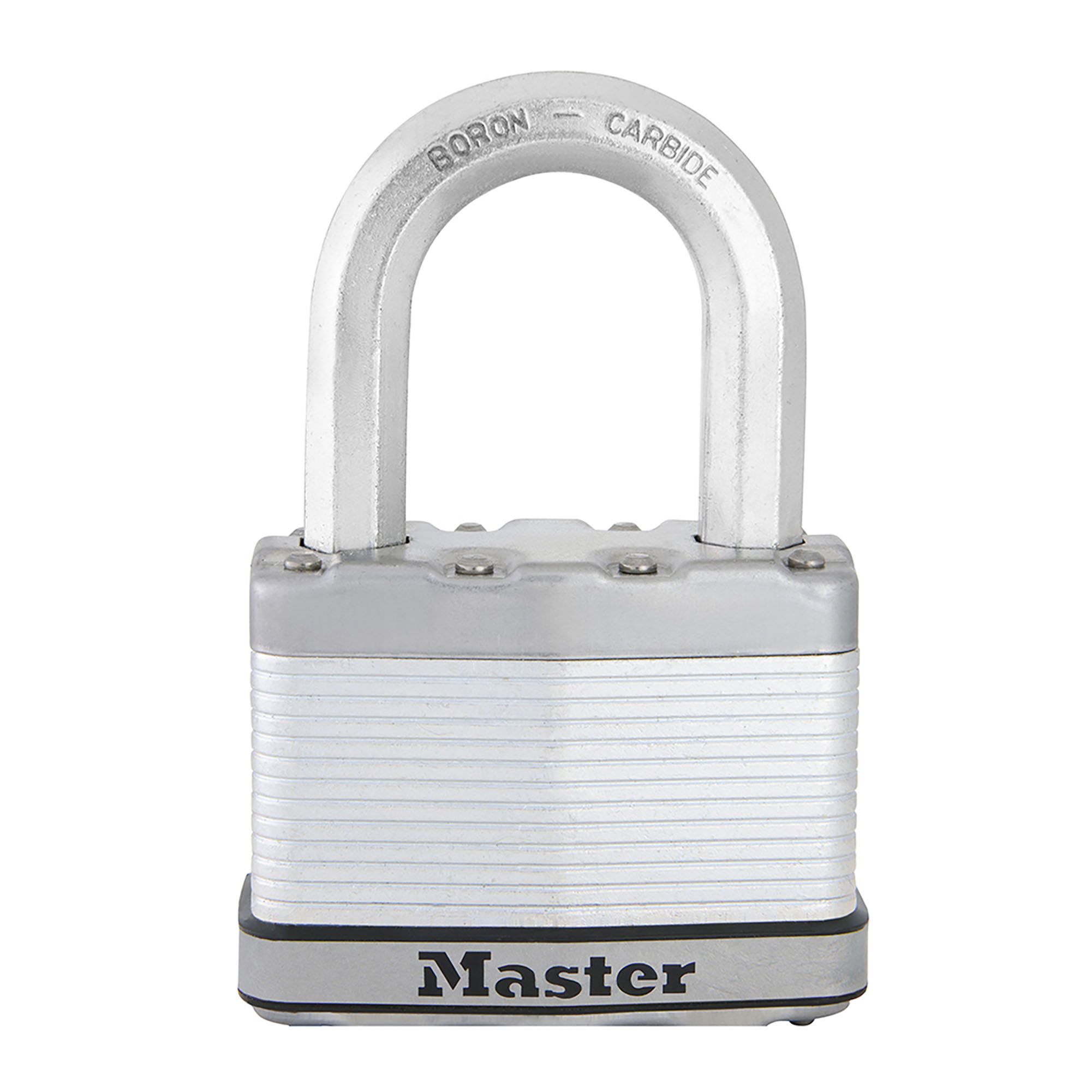 Master Lock Excell Heavy duty Laminated Steel Black Medium Open shackle ...