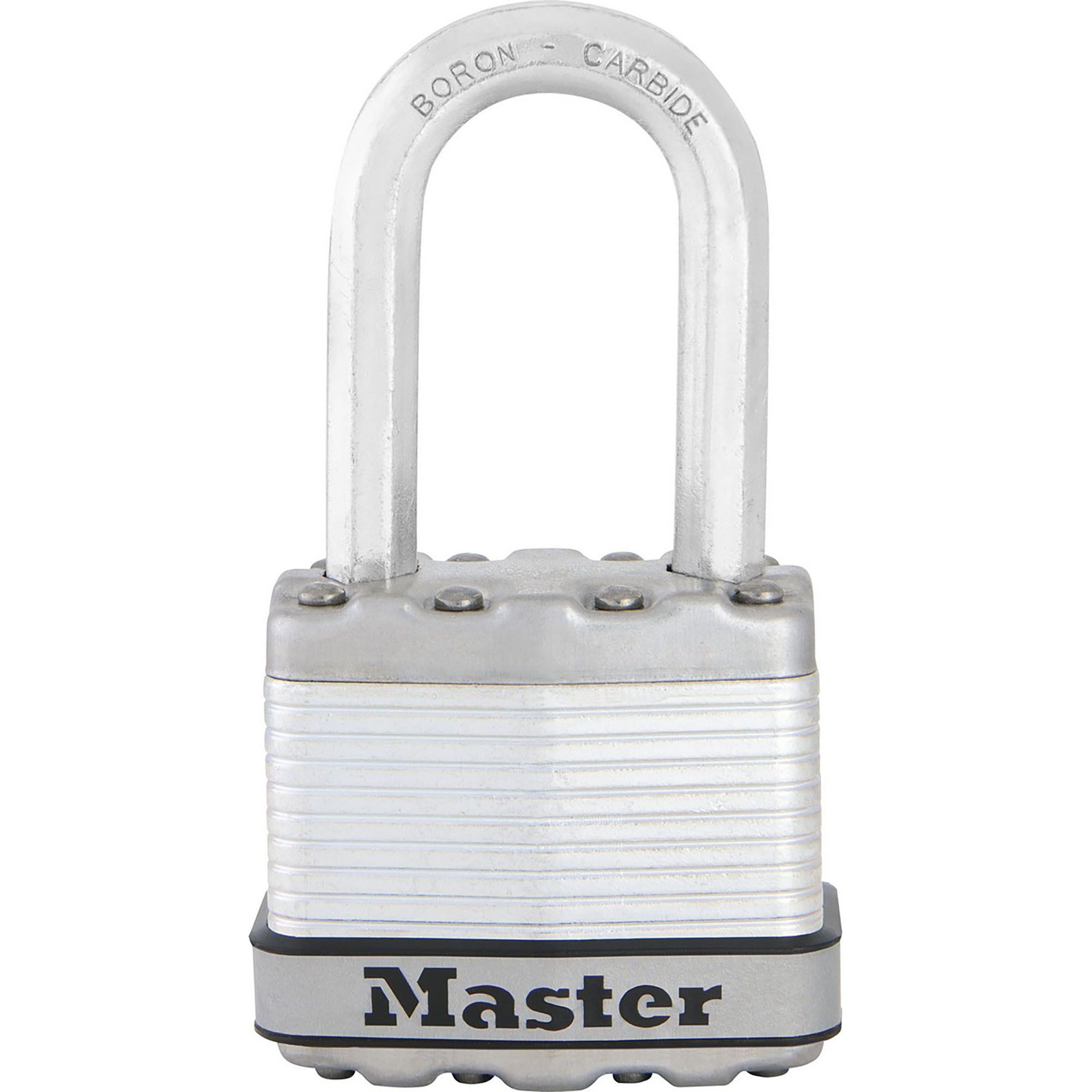 Master Lock Excell Heavy duty Laminated Steel Black Open shackle ...