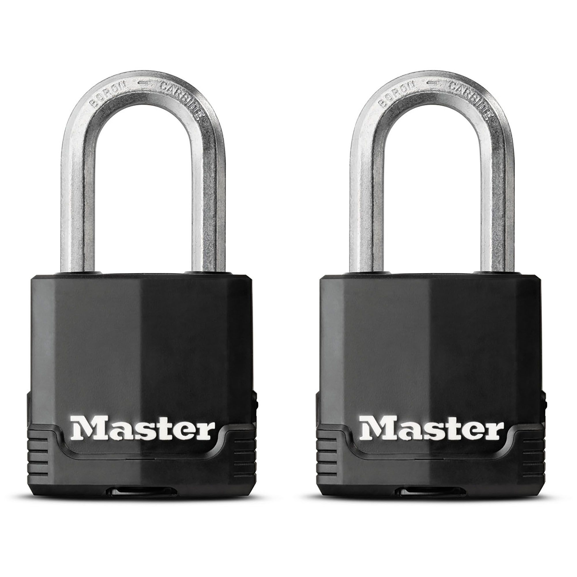 Master Lock Excell Heavy duty Laminated Steel Black Open shackle ...