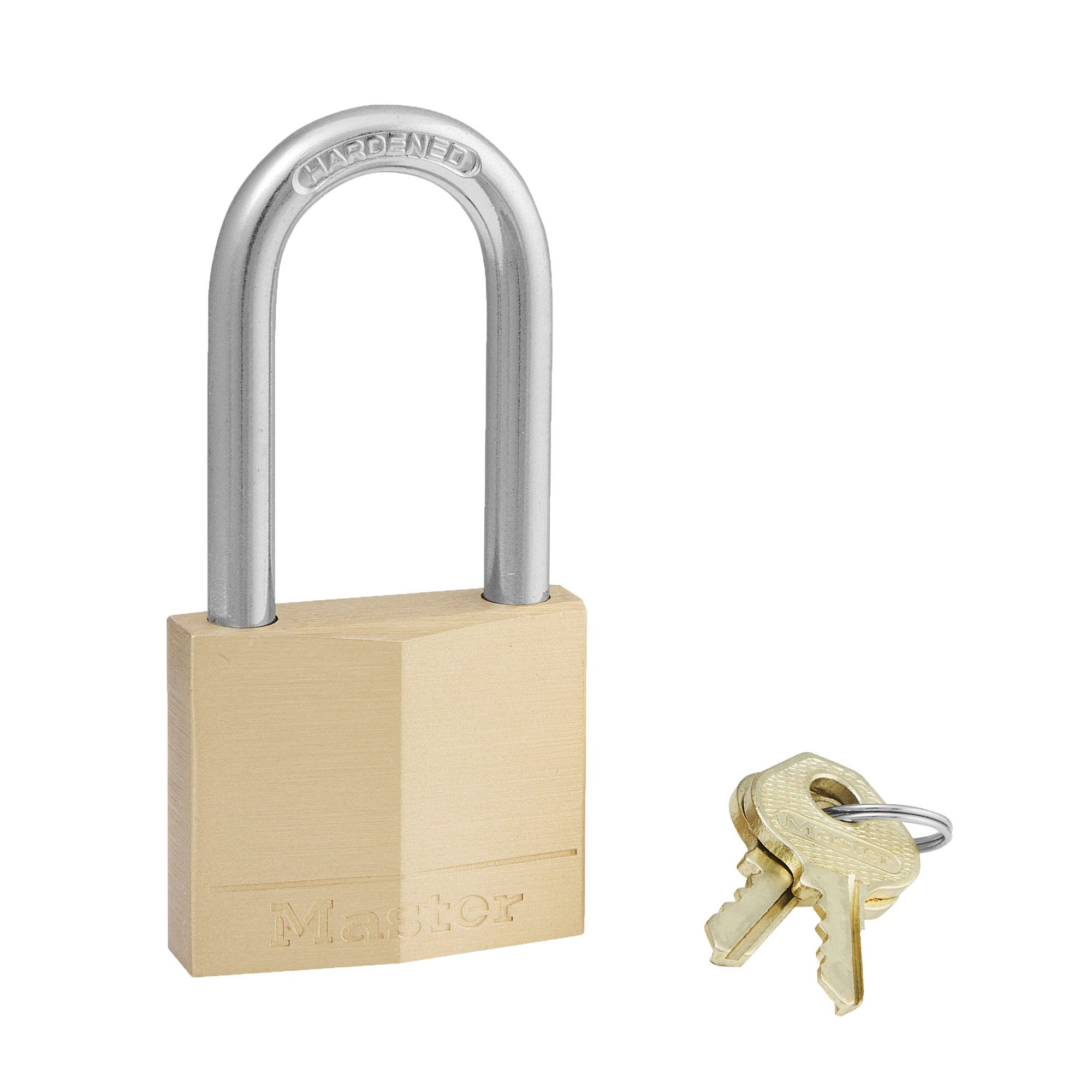 Master Lock Medium duty Block Brass Open shackle Padlock (W)40mm
