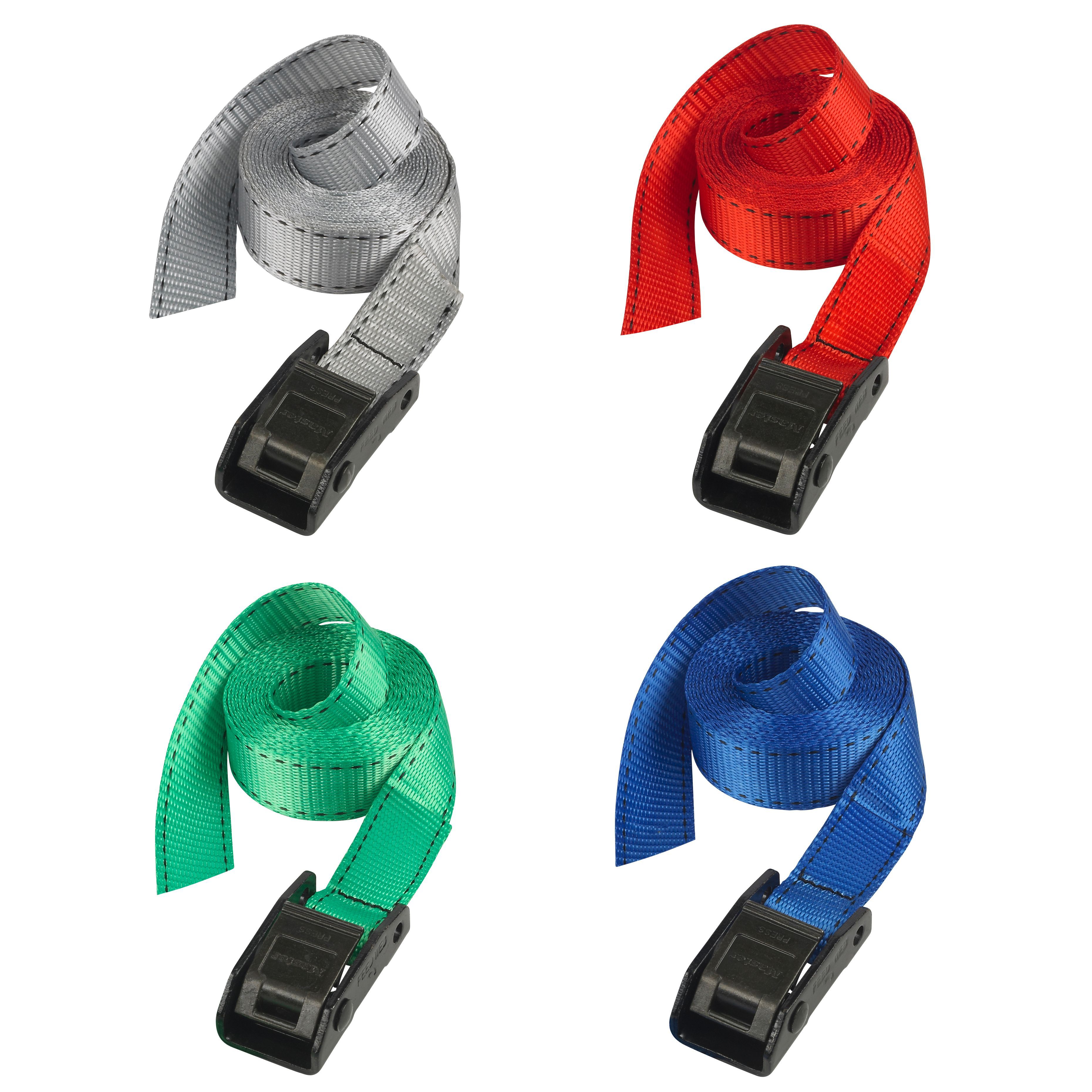 Master Lock Multicolour 2.5m Lashing strap, Pack of 2 | DIY at B&Q